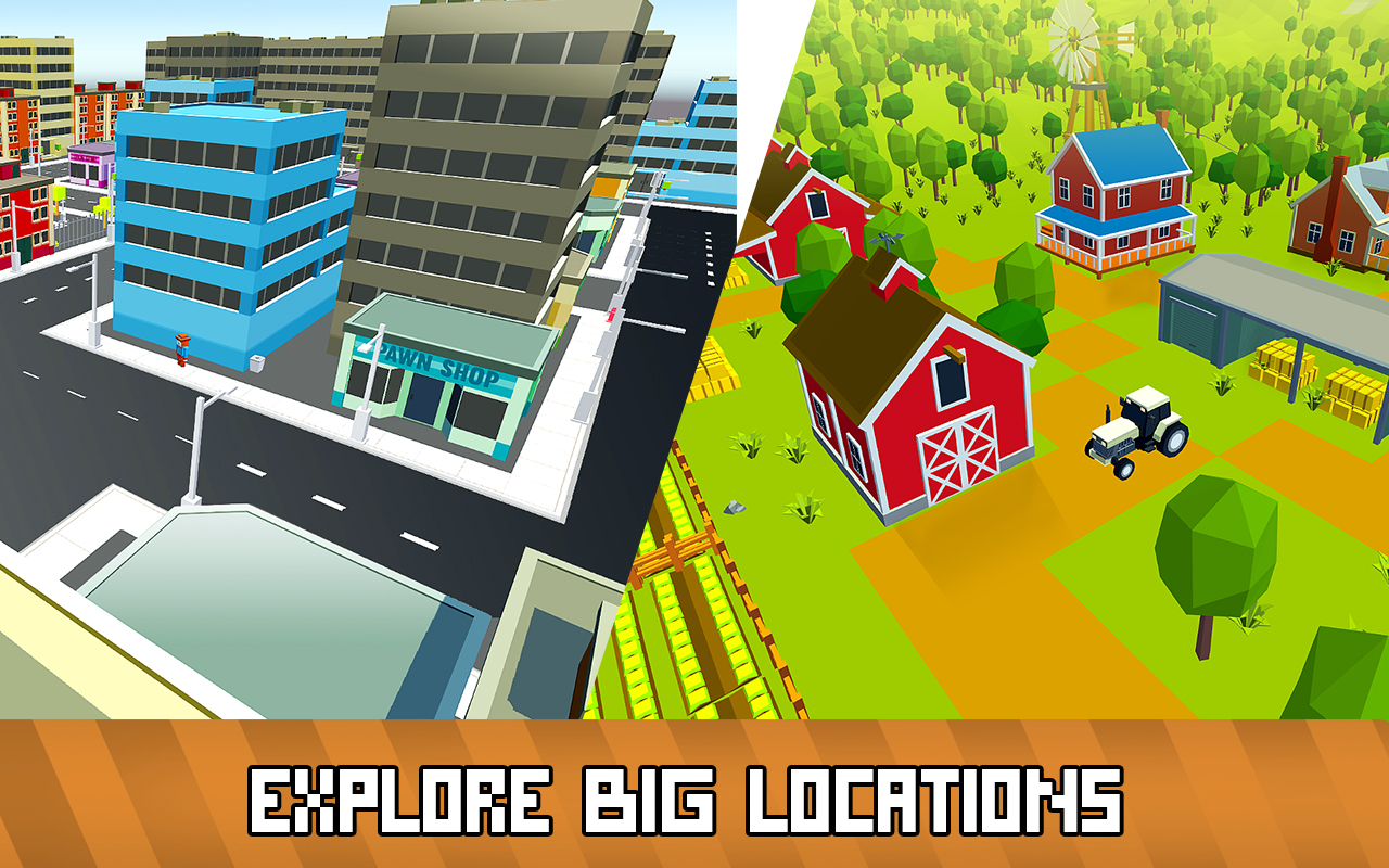 World of Blocky Animals - try simulator of, pig, horse and others ...