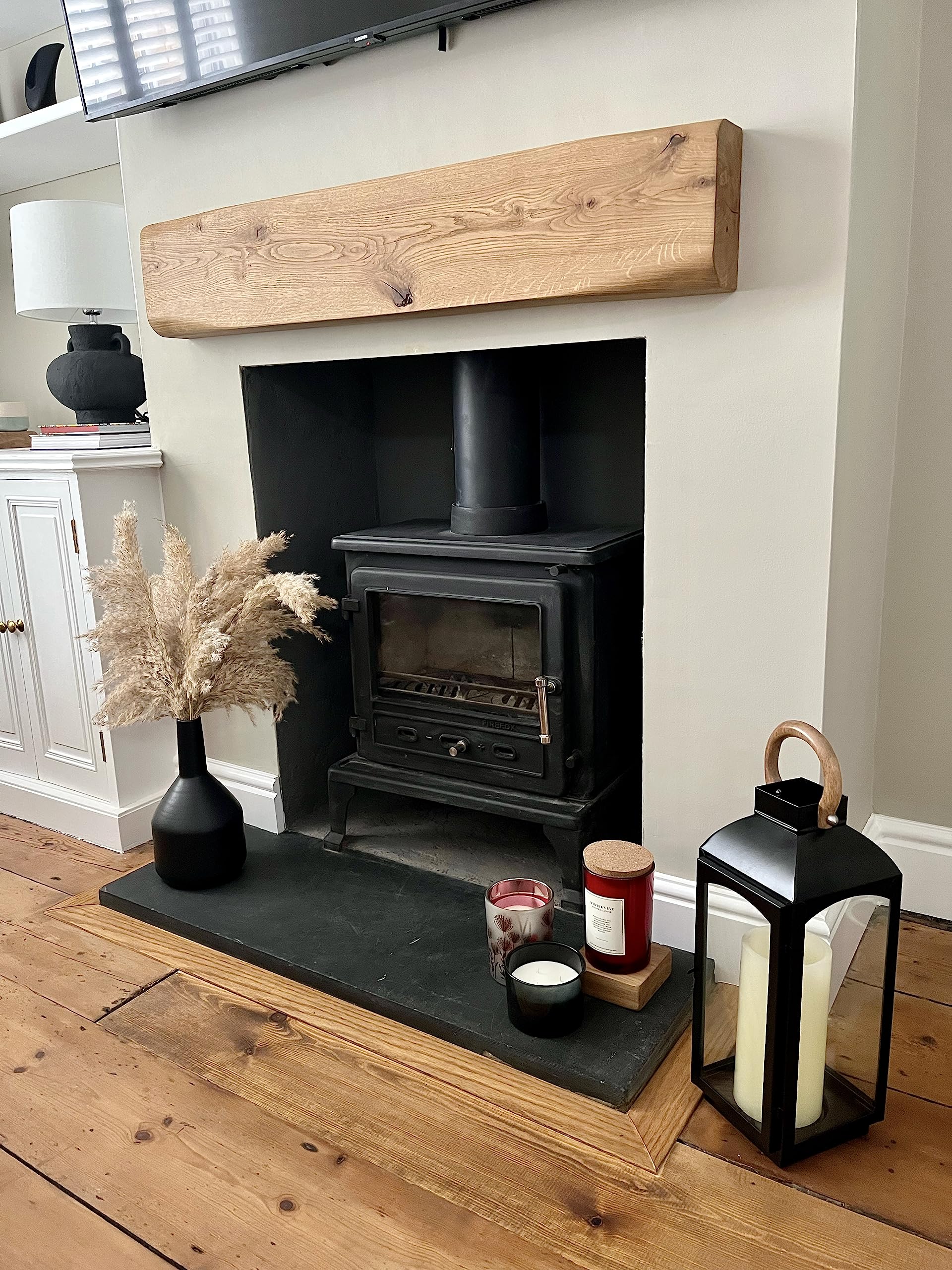 Platform Design Oxford Solid Oak Floating Mantle Piece, Mantle Shelf ...