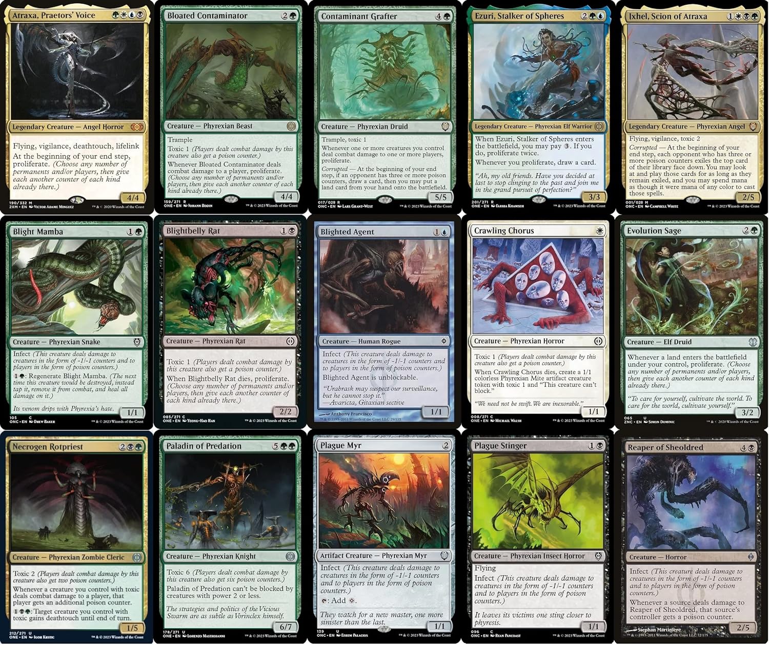 Commander Atraxa Toxic Infect Deck Negro Blanco Azul Verde EDH CEDH Atraxa, Praetors’ Voice 100 ...