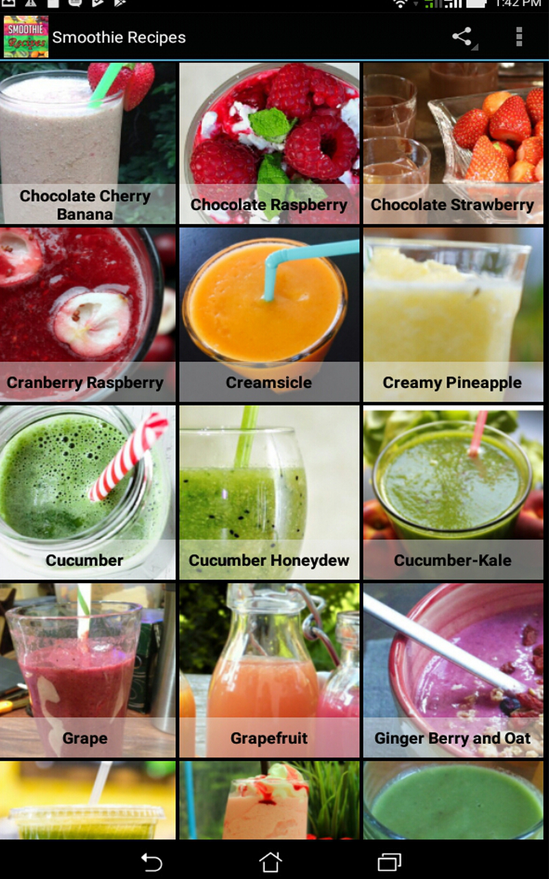 Smoothie Recipes - App on Amazon Appstore