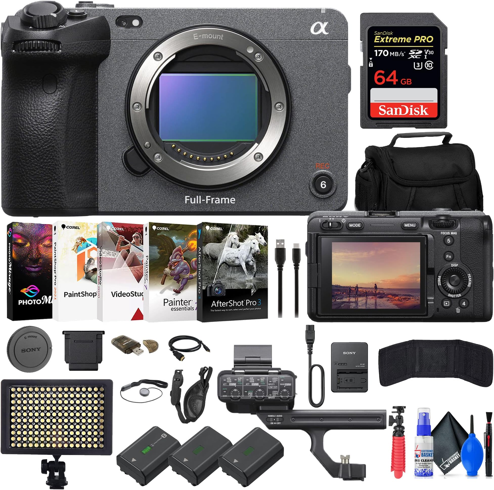 Amazon.com: Sony FX3 Full-Frame Cinema Camera (ILME-FX3) + 64GB Memory ...