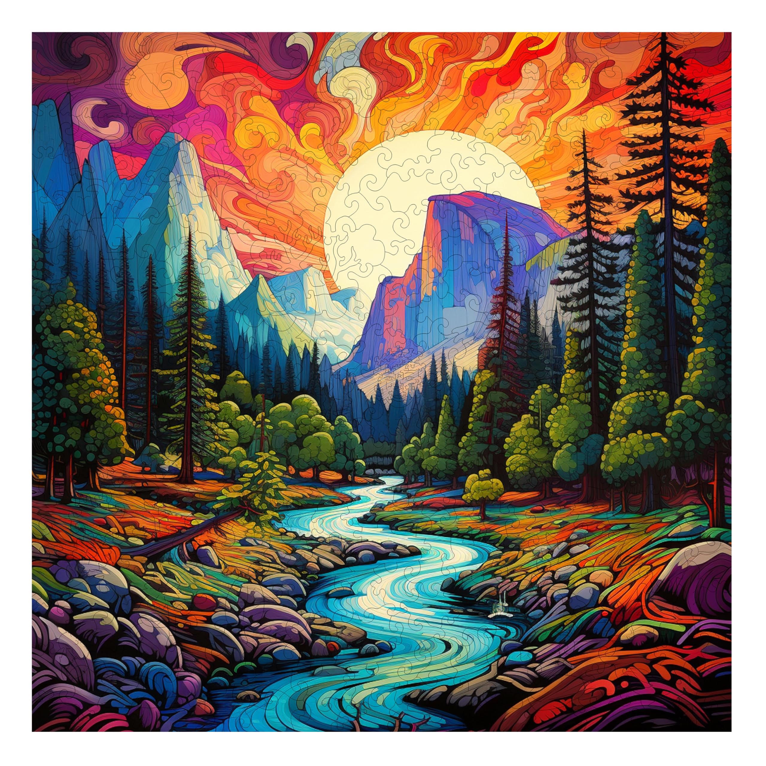 Amazon.com: Trippy Puzzle Co - Wooden Jigsaw Puzzle for Adults ...