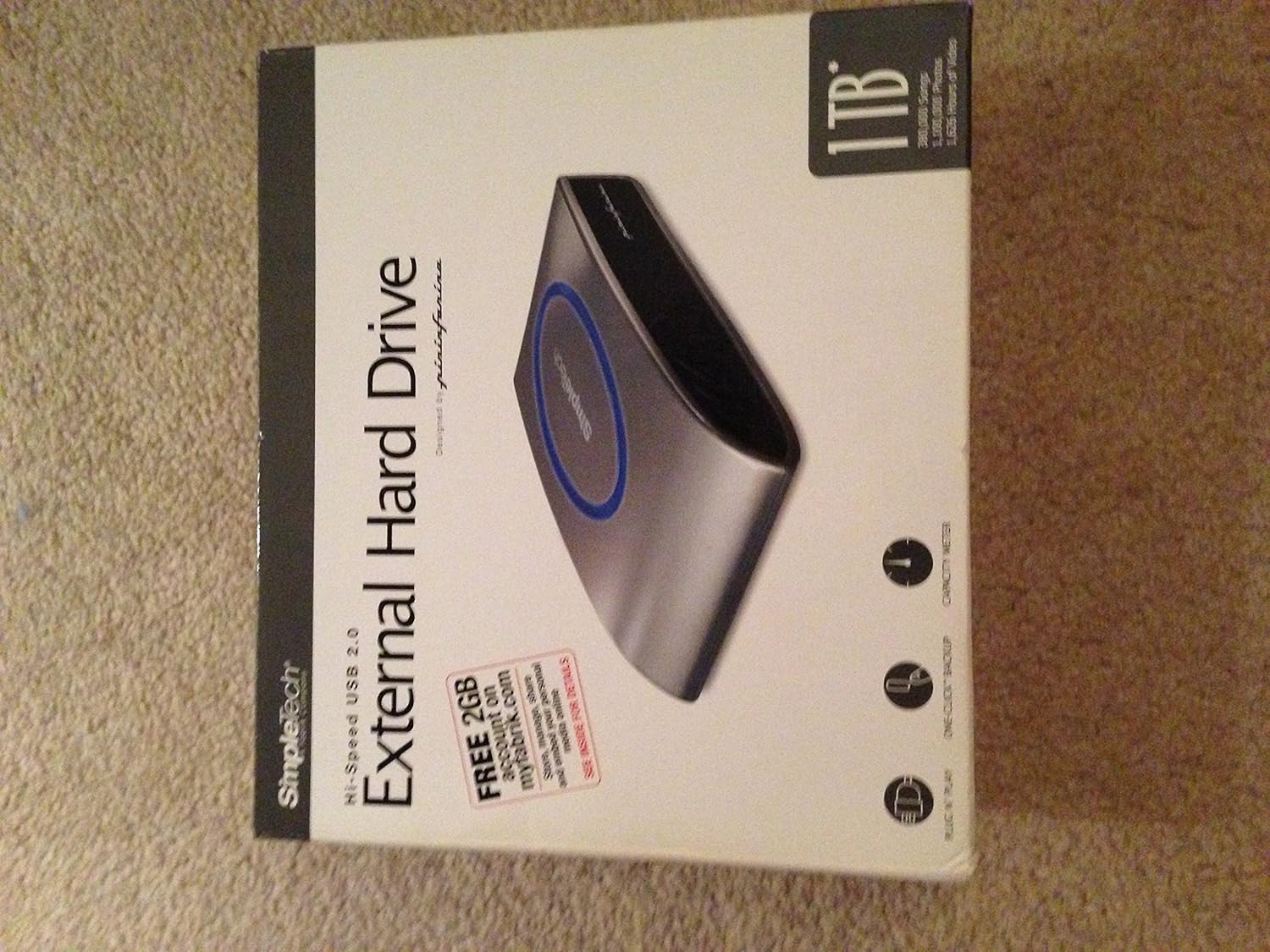 SimpleTech by Hitachi SimpleDrive - Disco Duro Externo (500 GB, USB 2.0 ...