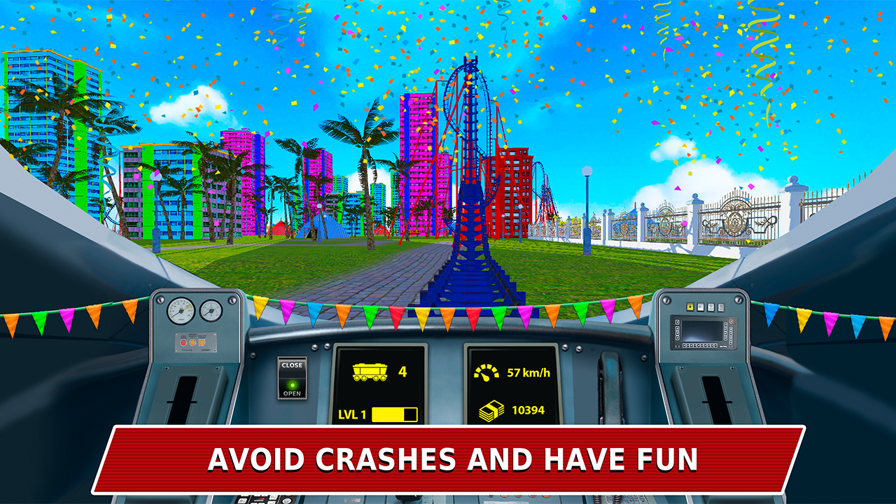 Insane Roller Coaster Train Suburban Driving: Hyper Realistic Amusement ...