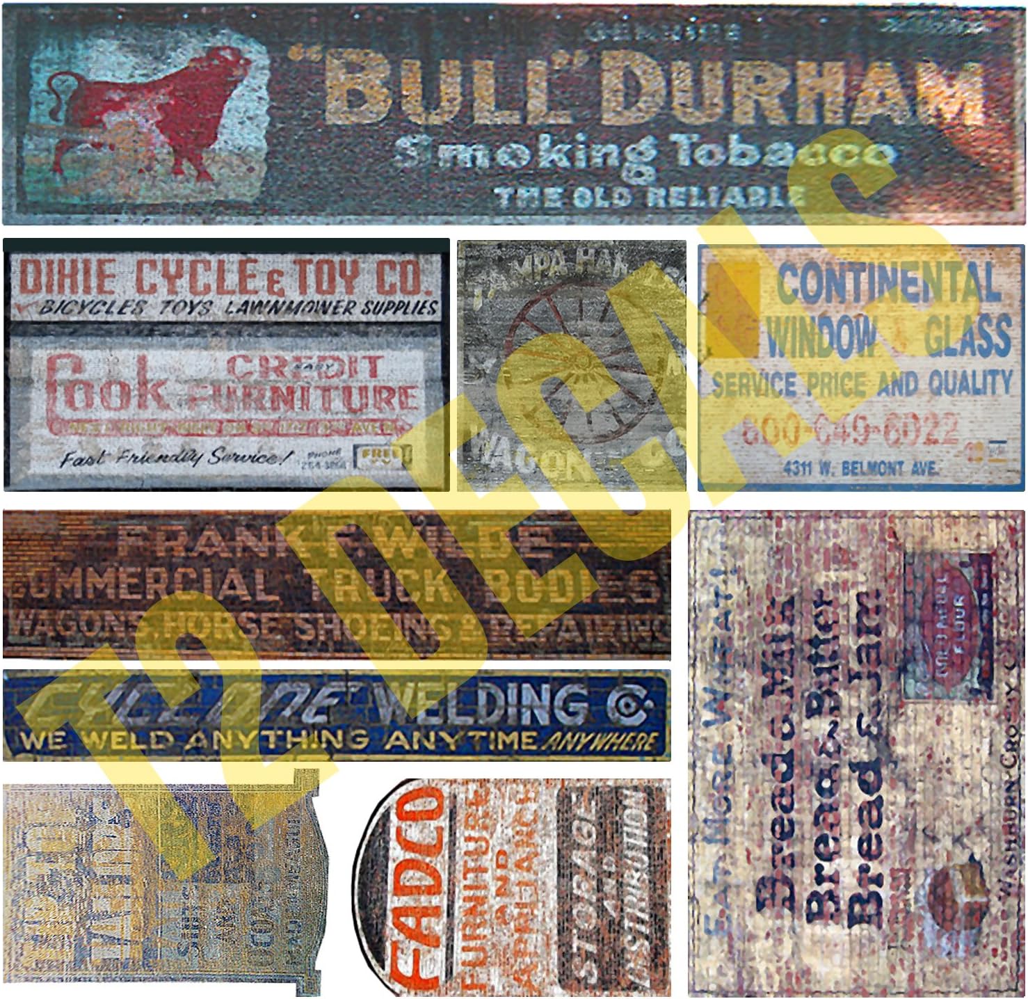 Amazon.com: O Scale 1:48 Ghost Sign Waterslide Decals Set #36 - an Easy ...
