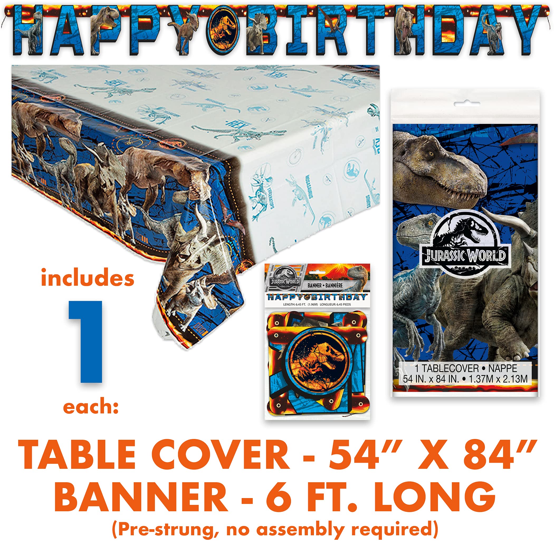 Buy Jurassic World Fallen Kingdom Dinosaur Theme Party Supplies for ...