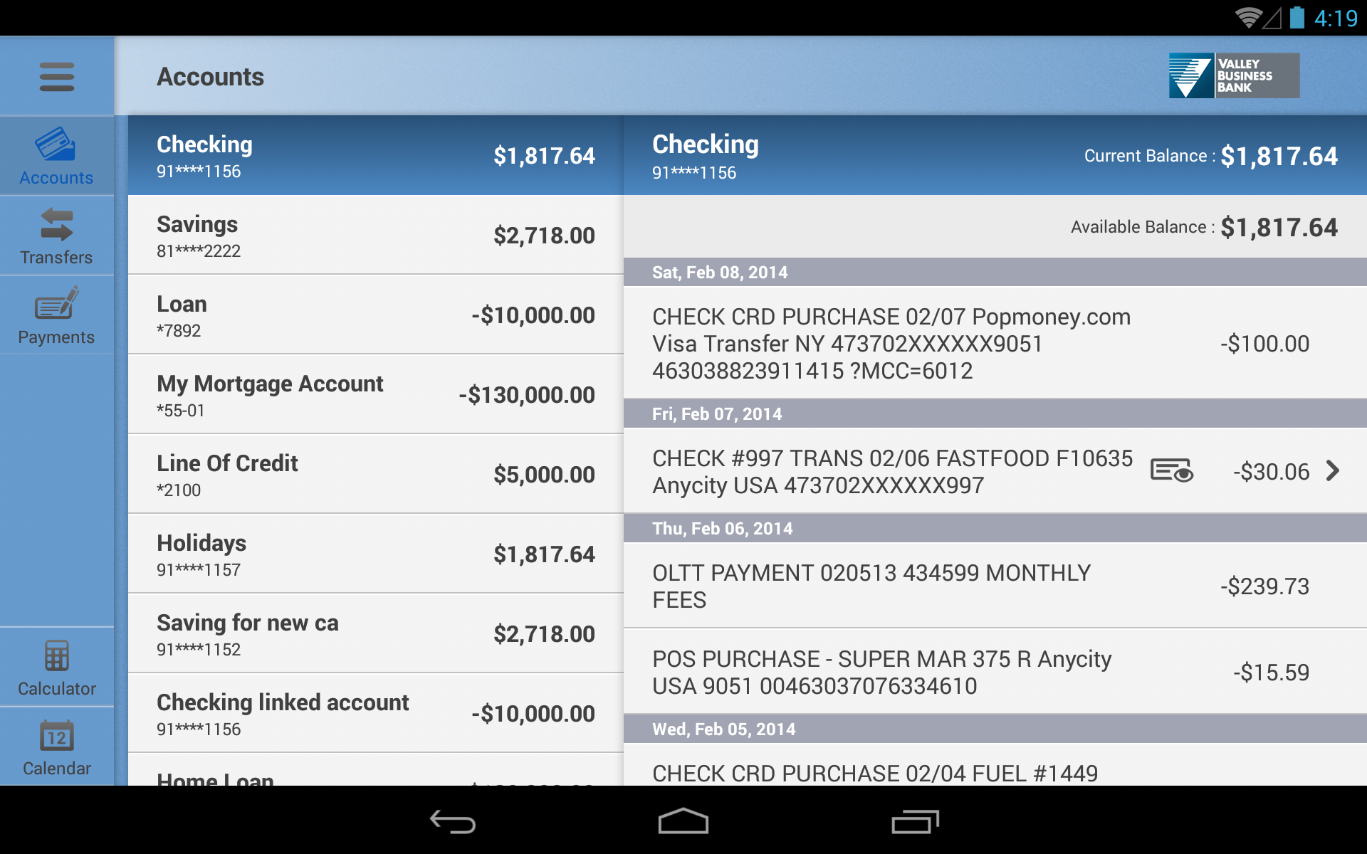 Valley Business Bank - App on Amazon Appstore