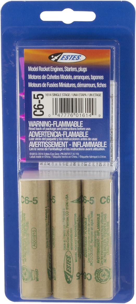 Amazon.com: Estes C6-5 Model Rocket Engine 3/pk. by Estes : Arts ...