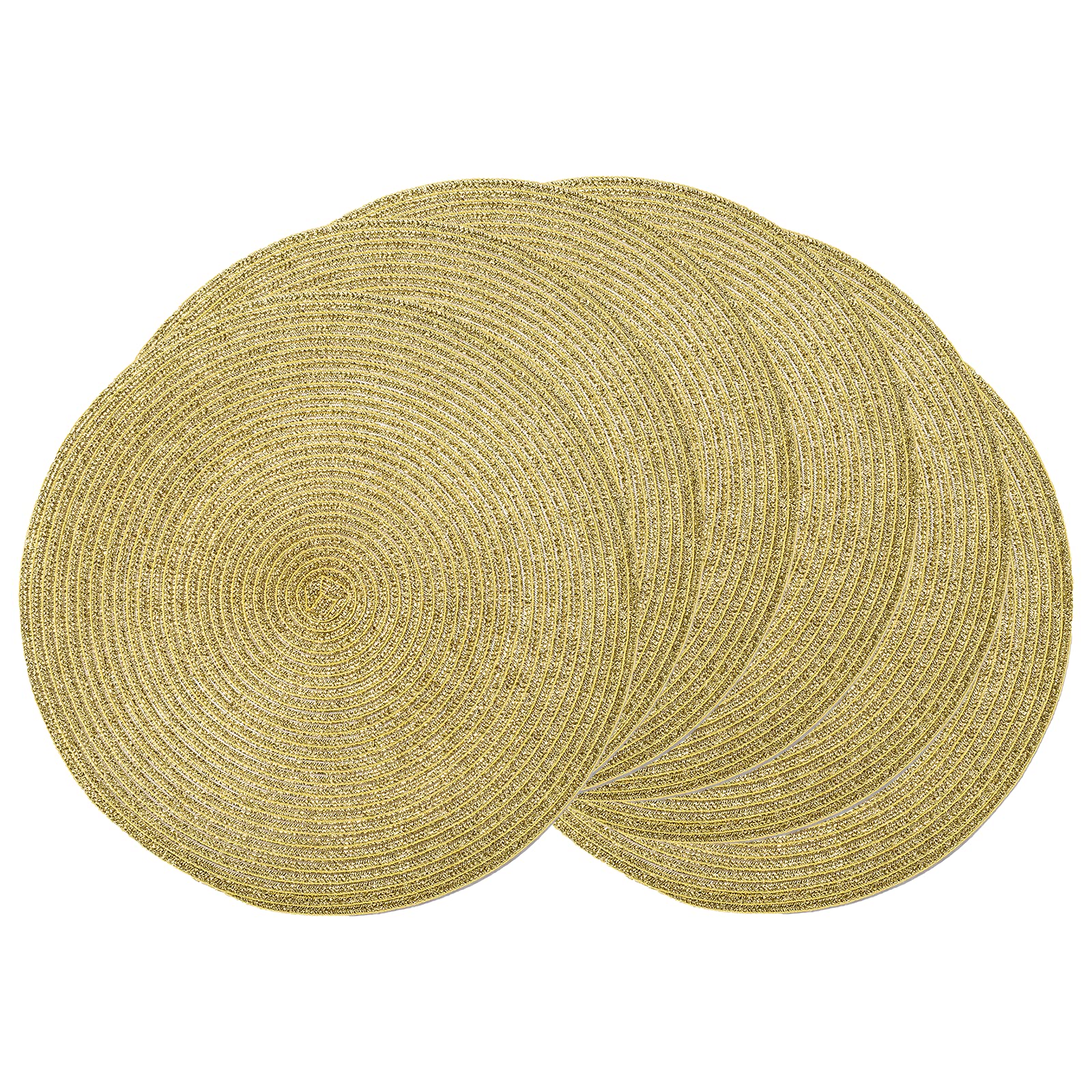 Amazon.com: AHHFSMEI Round Braided Christmas Placemats 15 Inch Round ...