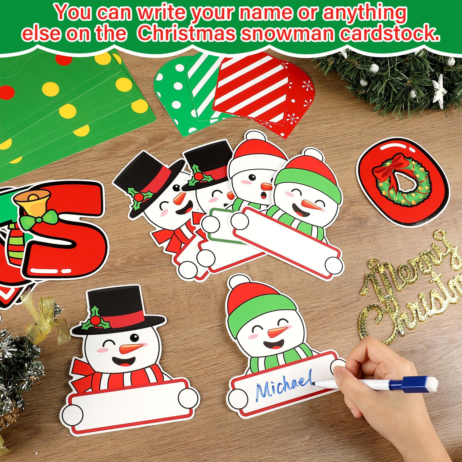 Snapklik.com : Gisgfim Christmas Bulletin Board Decorations Set Xmas ...