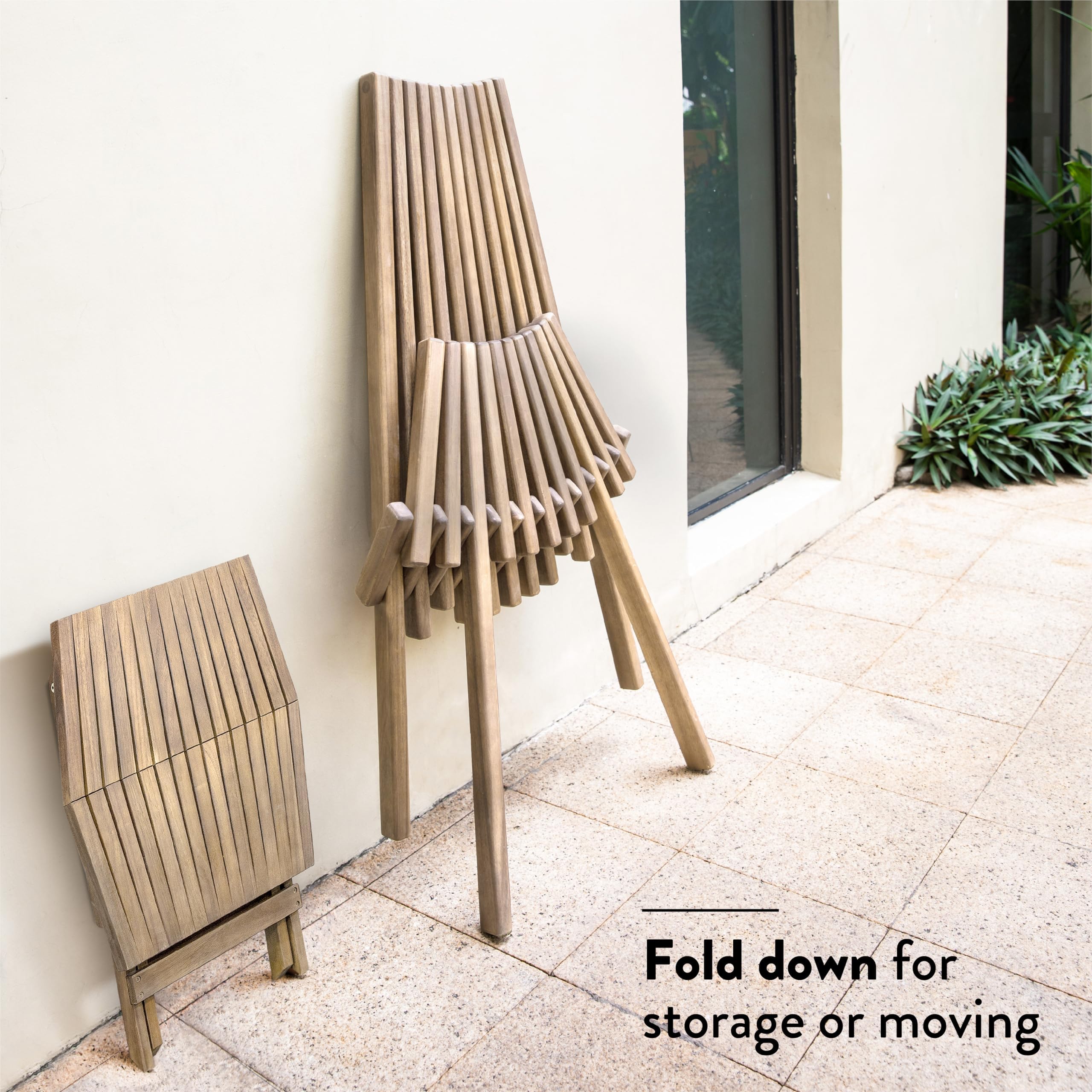 Snapklik.com : Melino Wooden Folding Tamarack Chairs, FSC Certified ...
