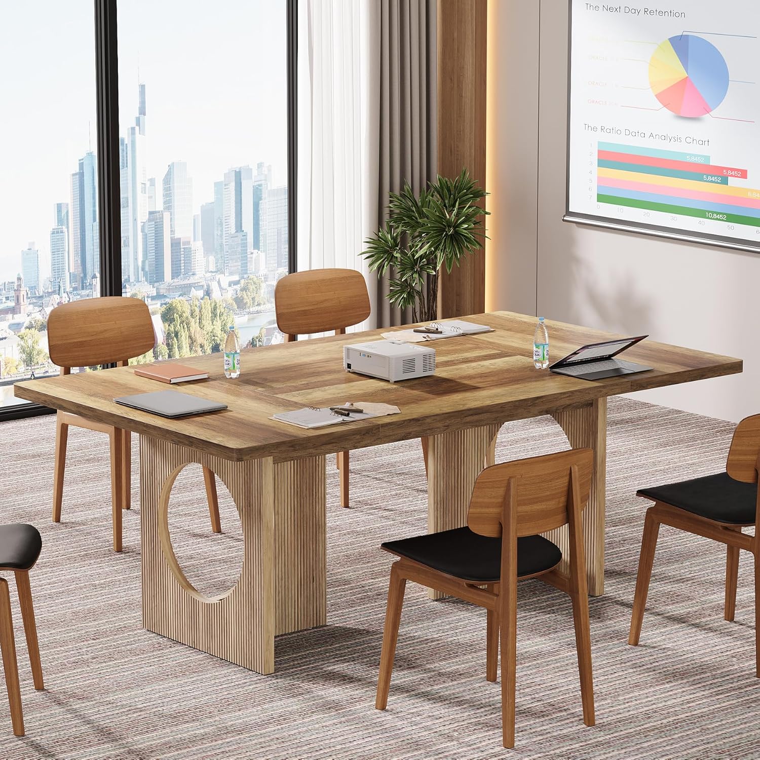 Amazon.com: Tribesigns 63-Inch Conference Table, 5 ft Rectangle Shaped ...