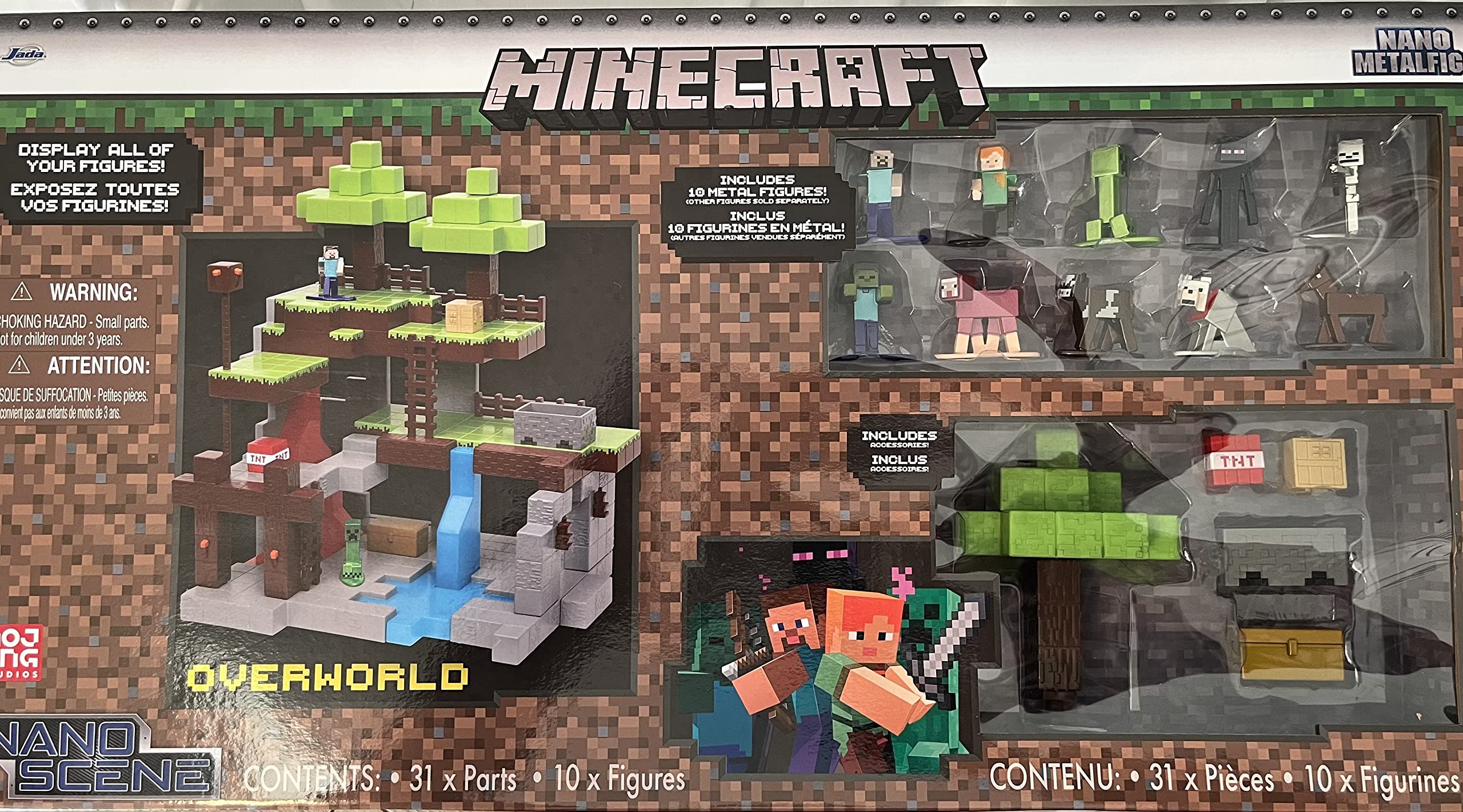 Minecraft Overworld Nano Scene with Nano Metalfigs: Buy Online in INDIA ...