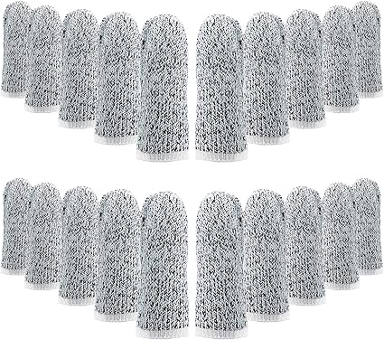 Amazon.com: 60 Pieces Finger Cots Cut Resistant Finger Protector ...