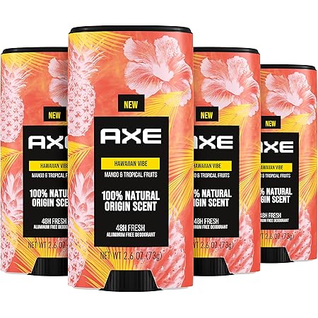 Amazon.com : AXE Deodorant stick for men Hawaiian Vibe, Aluminum Free ...