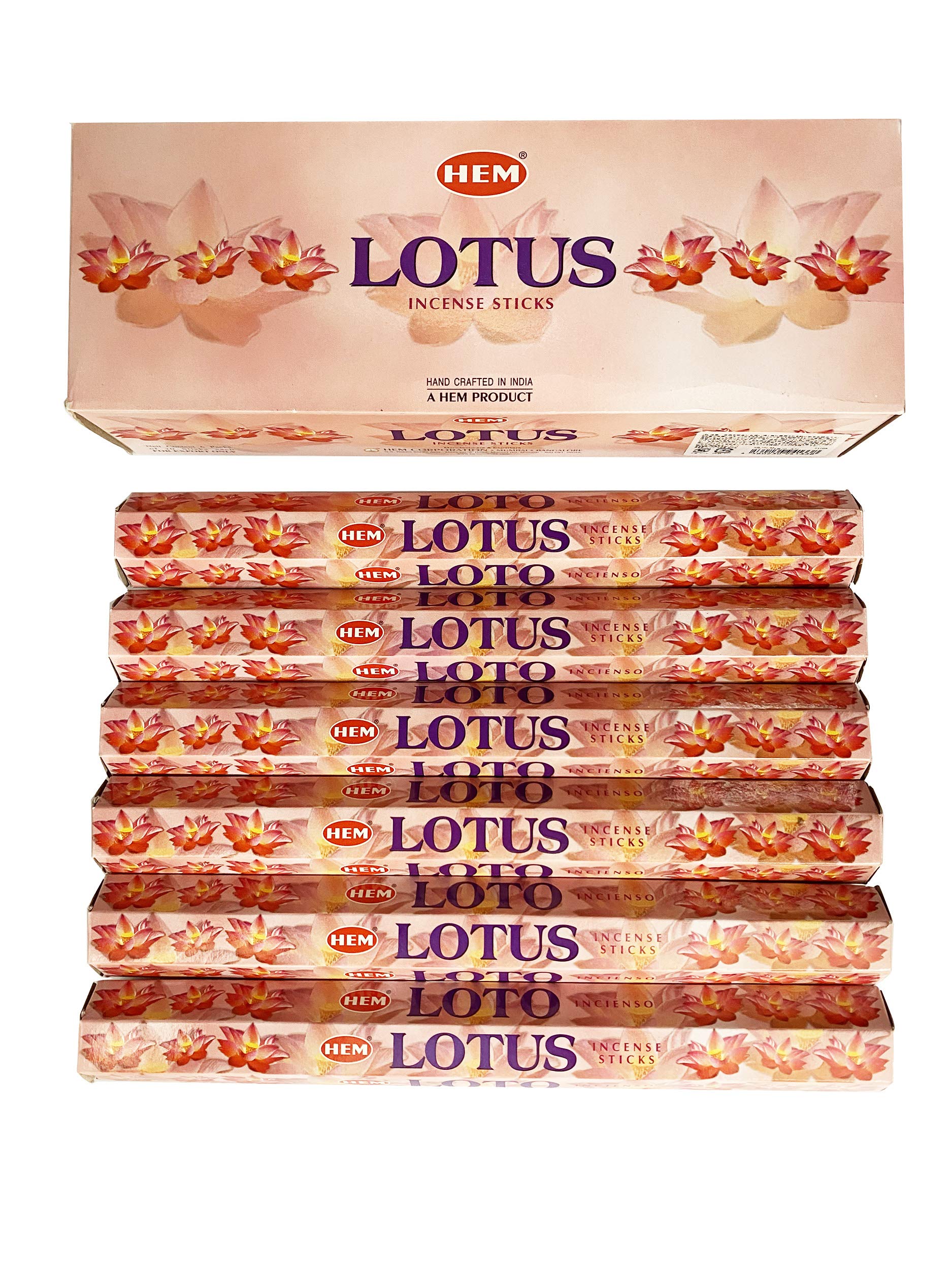 Amazon.com: Lotus - Box of Six 20 Stick Tubes - HEM Incense : Home ...