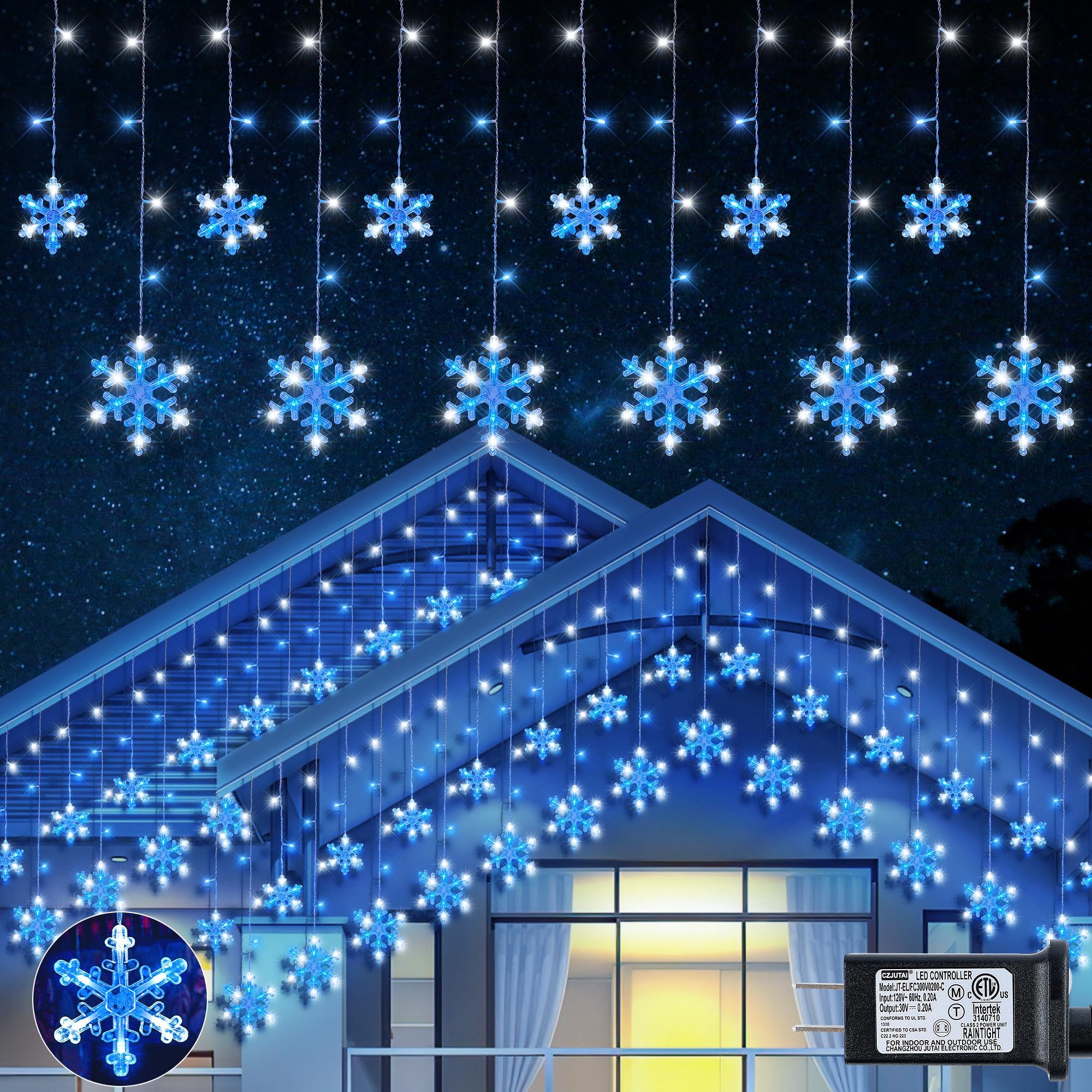 Amazon.com: Retisee 6 Pcs Winter Snowflake Window Lights Decorations ...