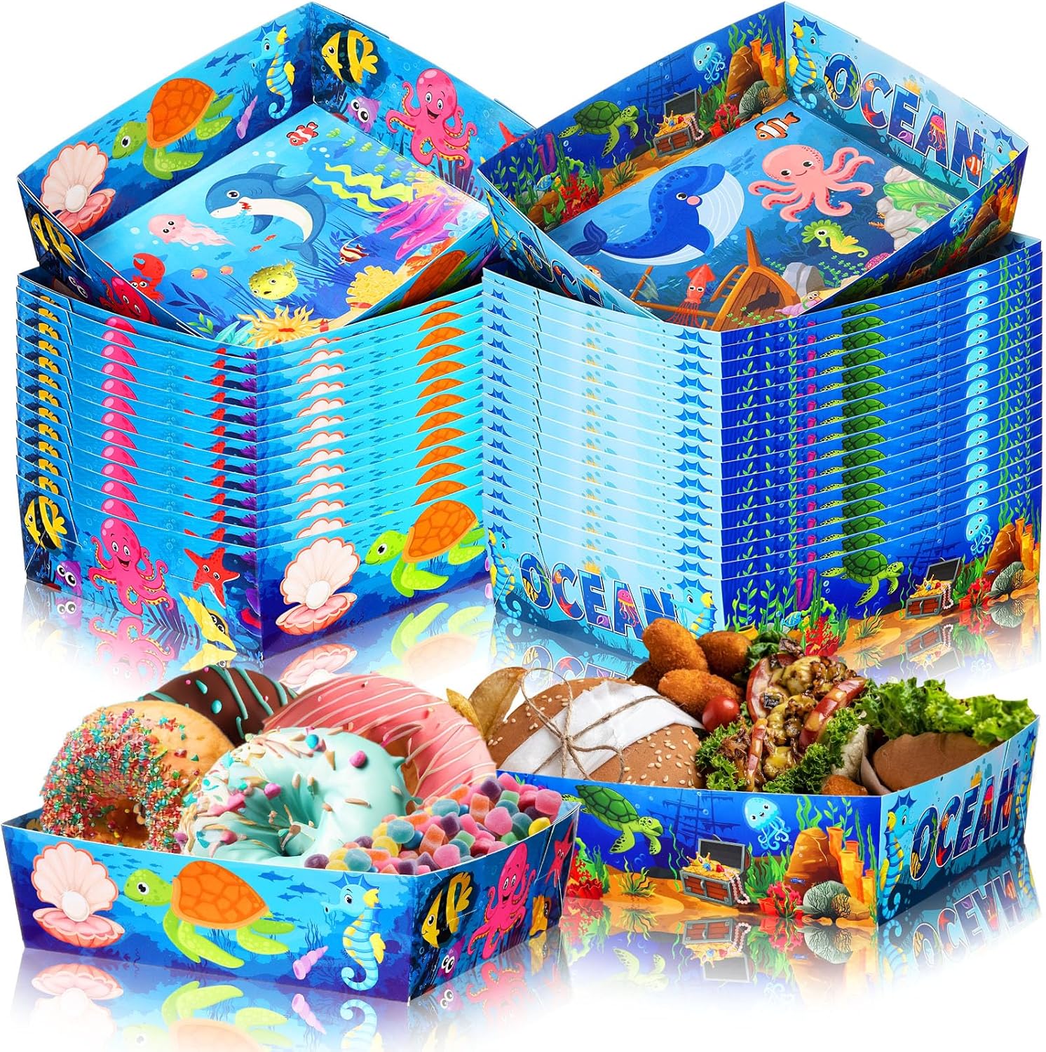 Amazon.com: Mifoci 36 Pcs Under the Sea Theme Birthday Party Supplies 5 ...