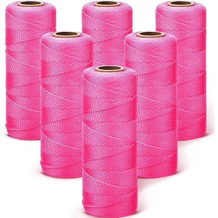 6 Roll Mason Nylon String 500 Feet Nylon Twine Braided Twine String ...