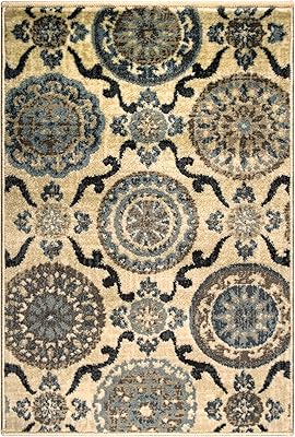Amazon.com: Maples Rugs Vivian Medallion Kitchen Rugs Non Skid Accent ...