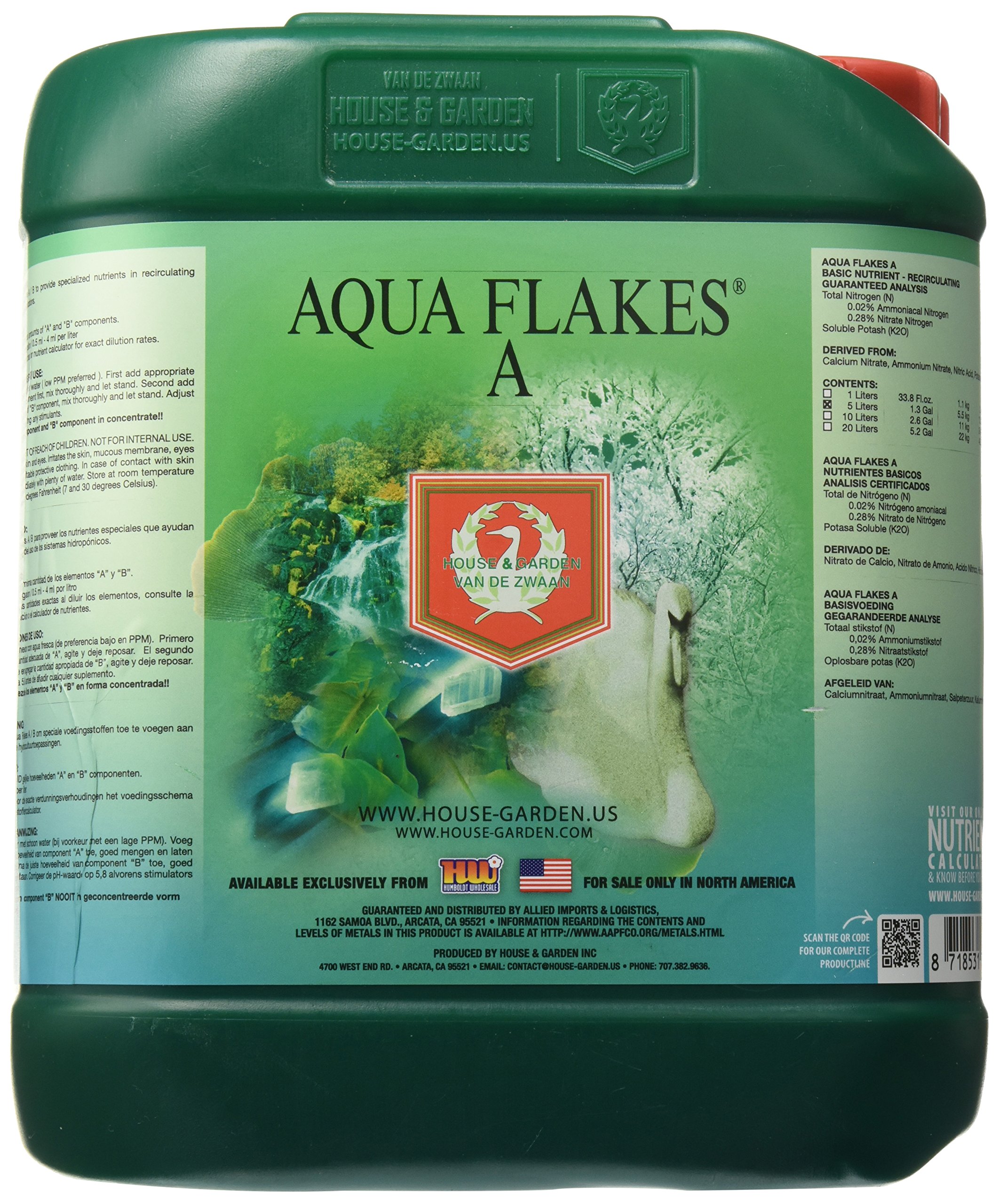 Amazon.com : House & Garden HGC749644 Aqua Flakes A Hydroponic Nutrient ...