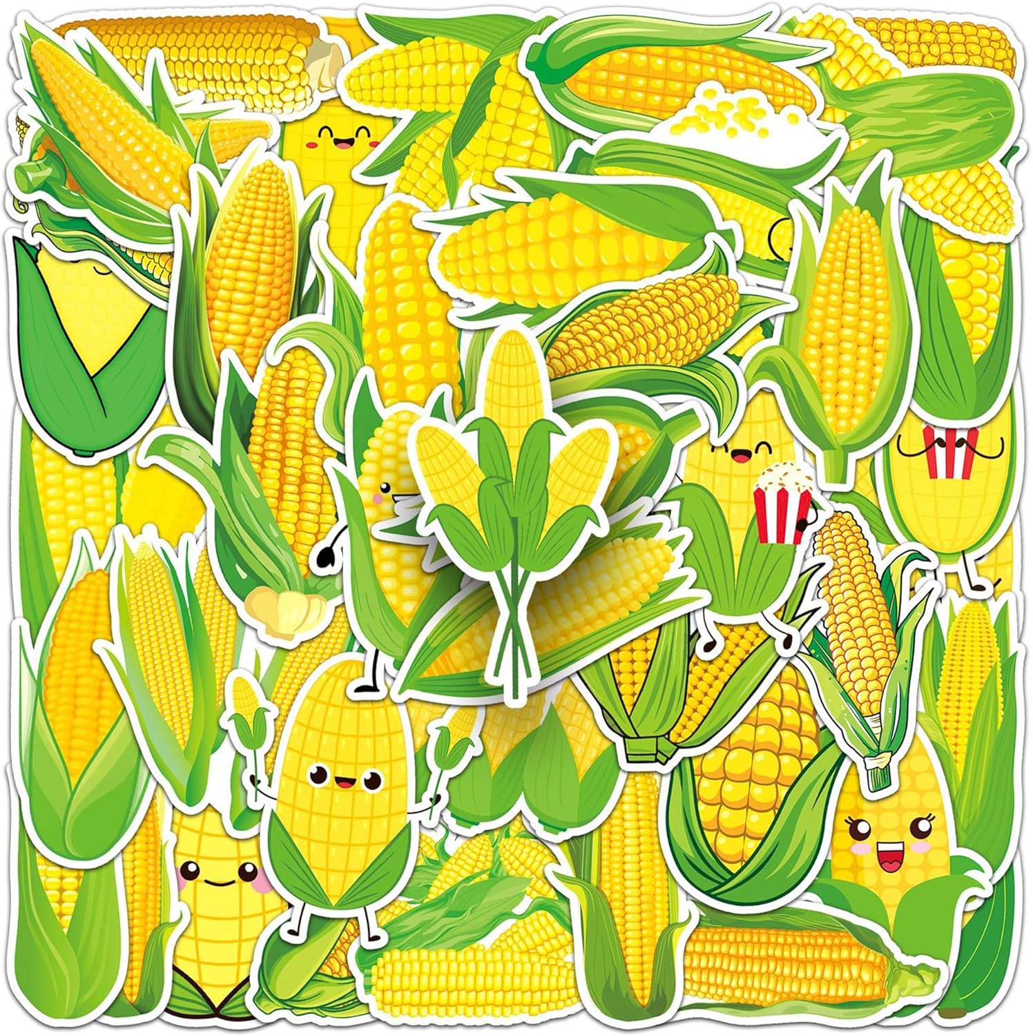 Amazon.com: MUYINGZHUO Corn Stickers, 50PCs Pack, Cute Cartoon ...