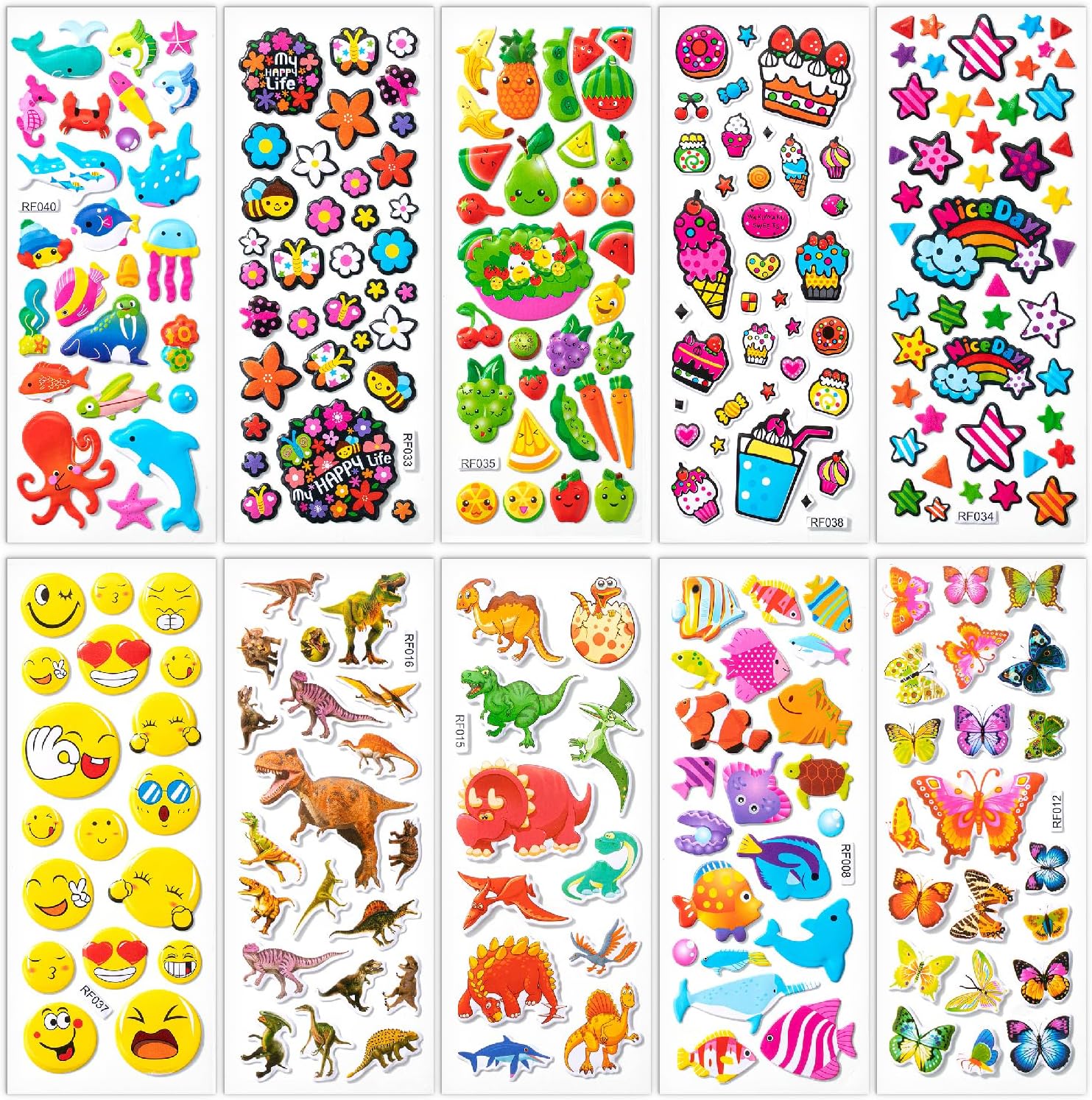 Amazon.com: Mr. Pen- 3D Puffy Stickers for Toddlers & Kids, 40 Sheets ...