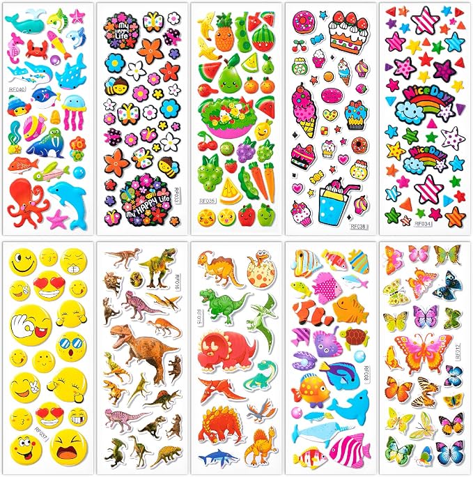 Amazon.com: Mr. Pen- 3D Puffy Stickers for Toddlers & Kids, 40 Sheets ...