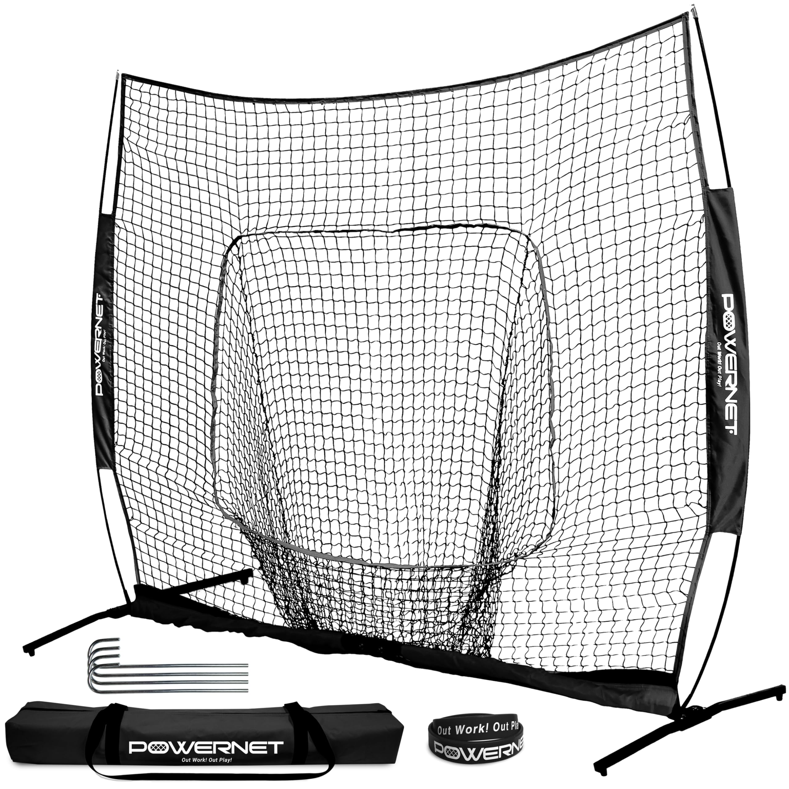 Snapklik.com : PowerNet Pro One Piece Softball Baseball Net, Portable ...