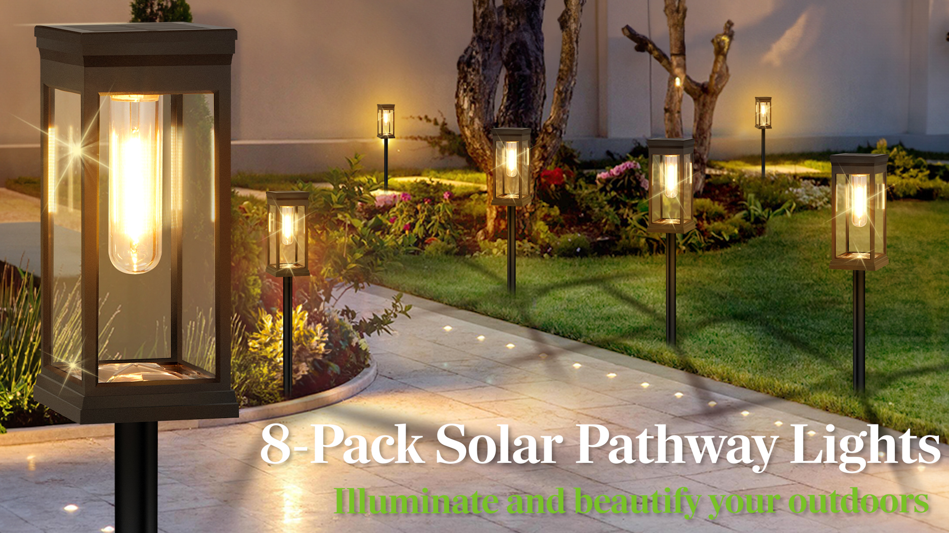 Strathwood Solar Path Lights Bollard Solar Path Light | Stainless