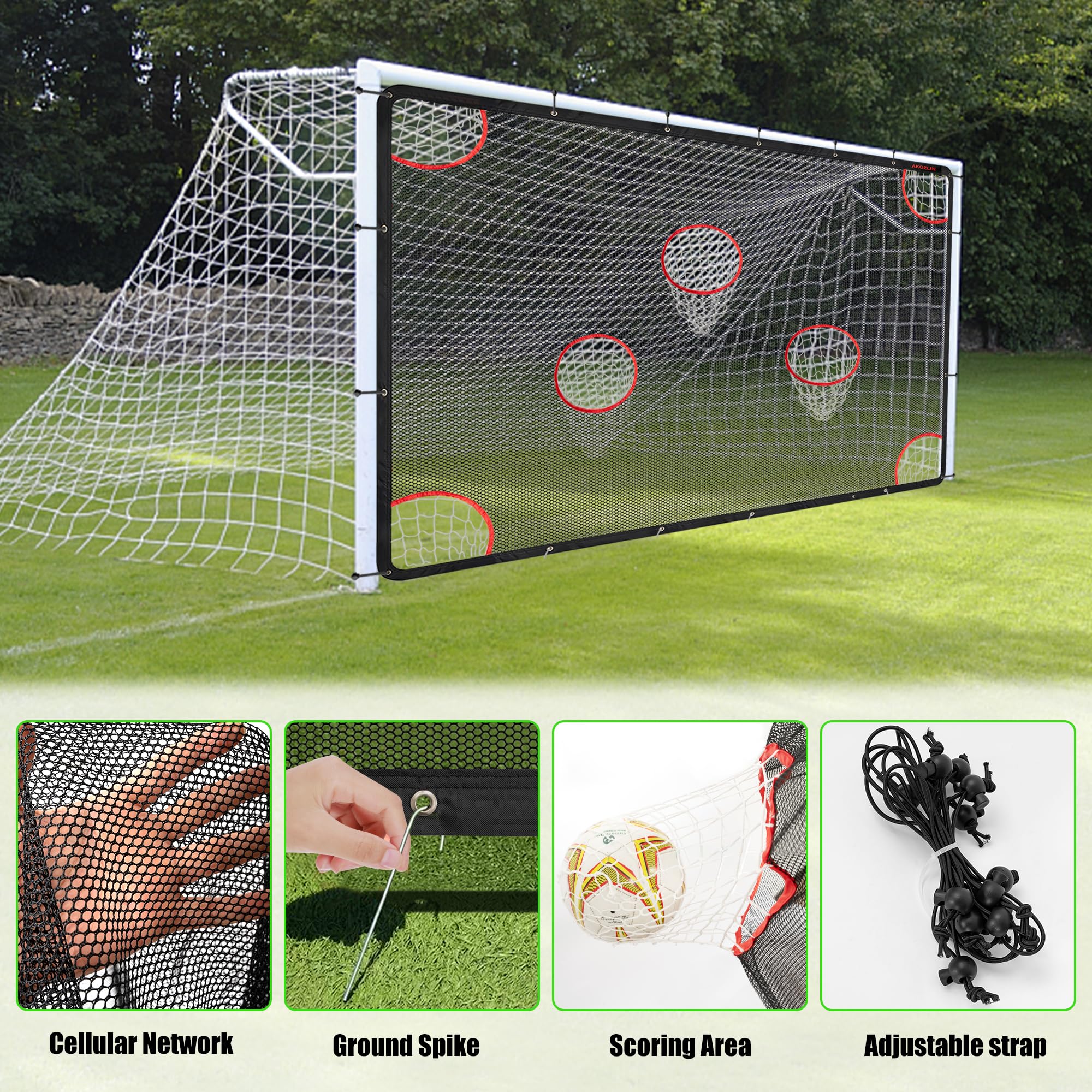 Snapklik.com : AKOZLIN 10ft X 5ft Soccer Field Nets Target Sheets ...