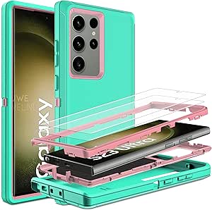 Amazon.com: HONG-AMY for Samsung Galaxy S23 Ultra Case, S23 Ultra Case with Self Healing ...