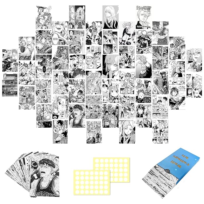Buy 50Pcs Anime Wall Collage kit Aesthetic Pictures, Anime Room Decor ...