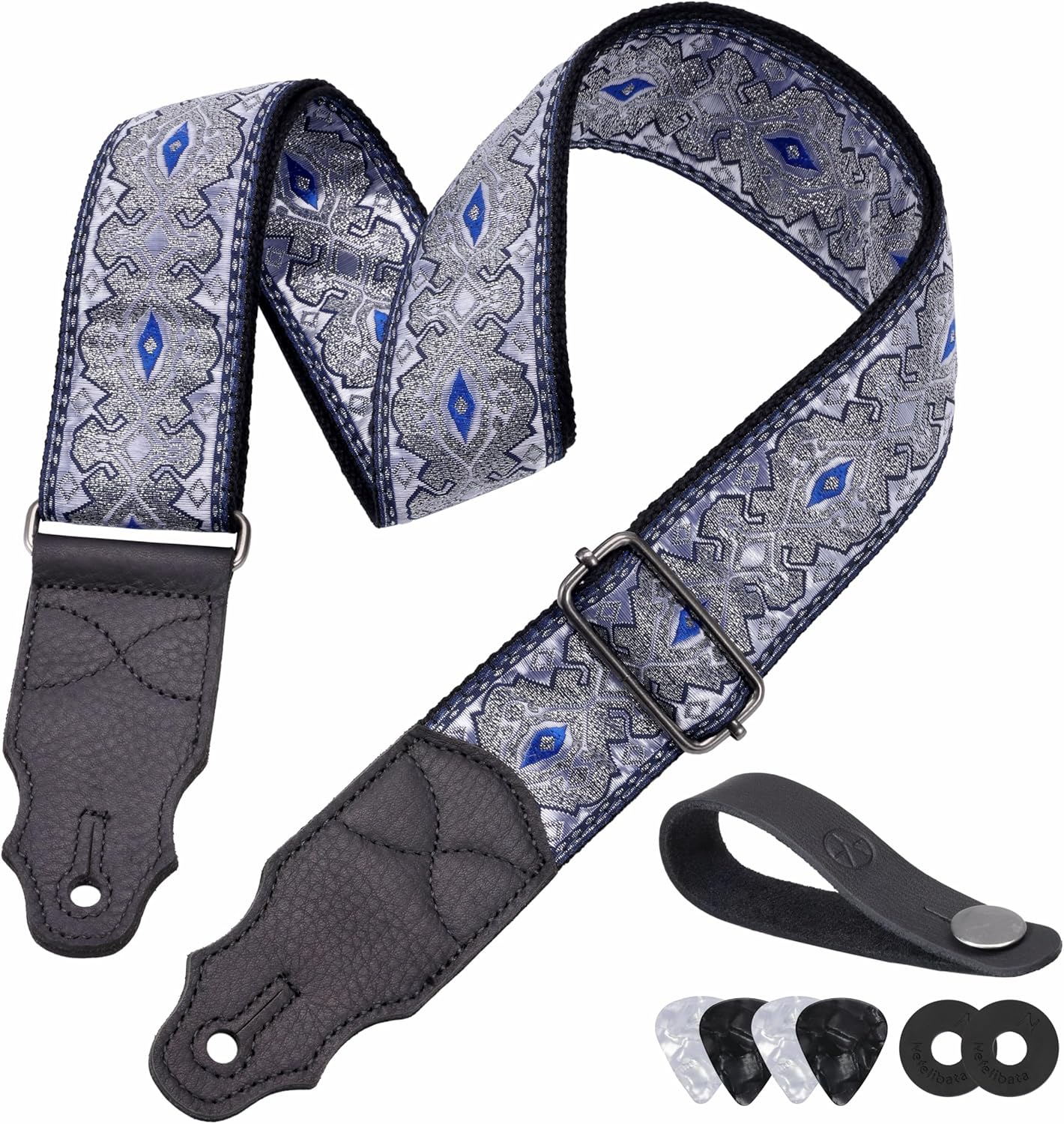 Amazon.com: YIKOKO Guitar Strap, Head Layer Cowhide Leather End, 2 ...
