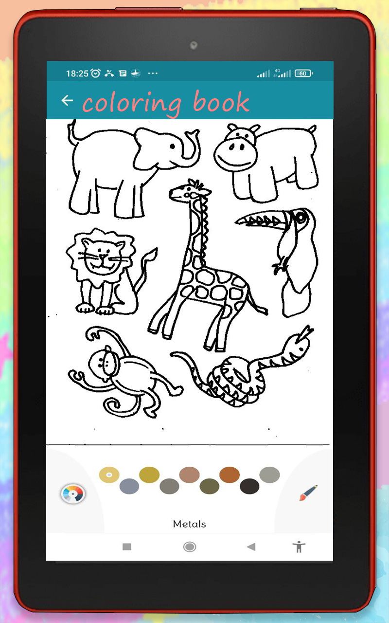 African Animals Coloring Pages: Coloring Book Game For Kids & Children ...