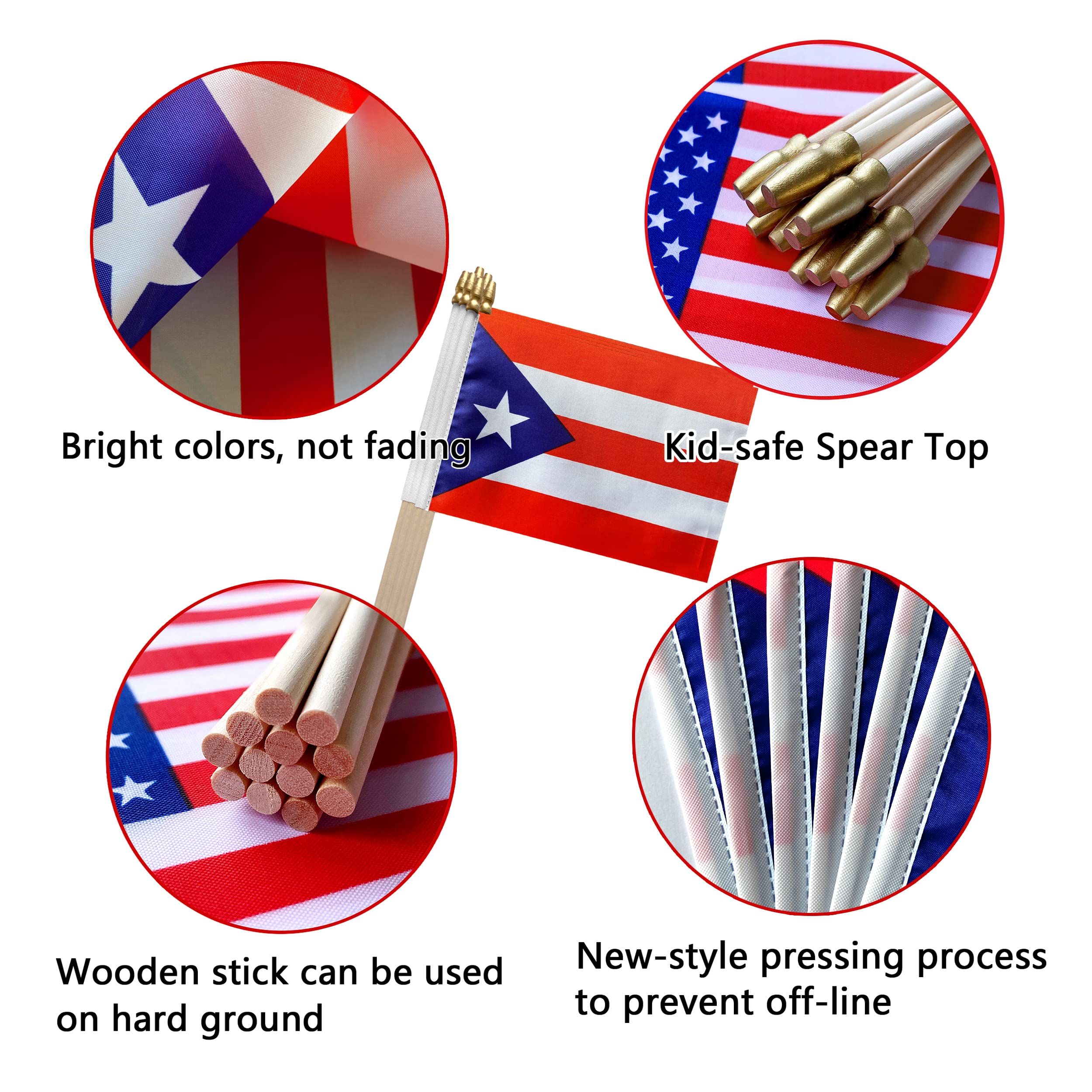 Cuba Flag Mini Small Cuban Handheld Stick Flags 4x6 Jamaica