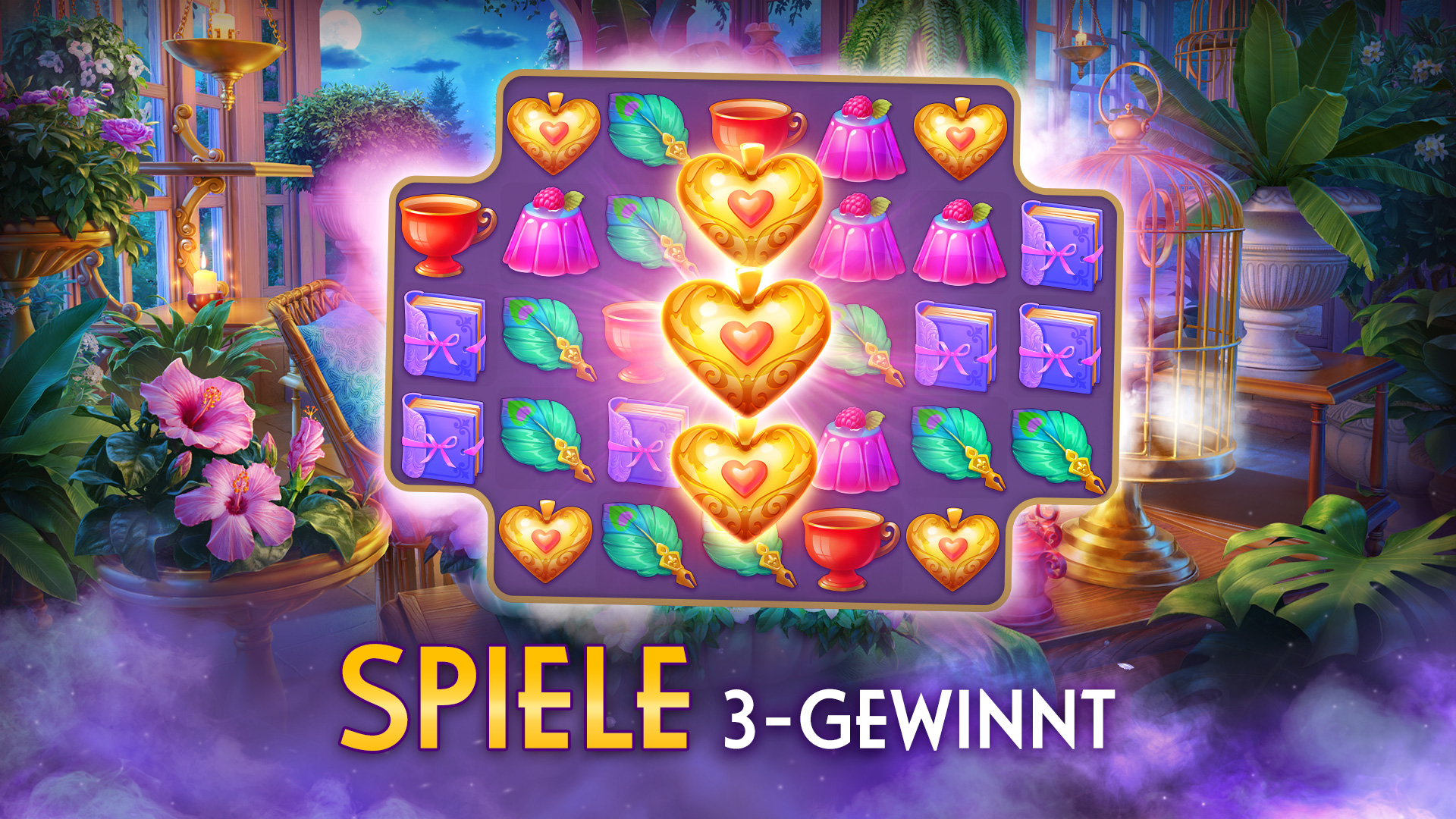 Twilight Land: Wimmelbildspiel und 3-Gewinnt-Puzzles. Finde Versteckte Objekte und Kombiniere ...