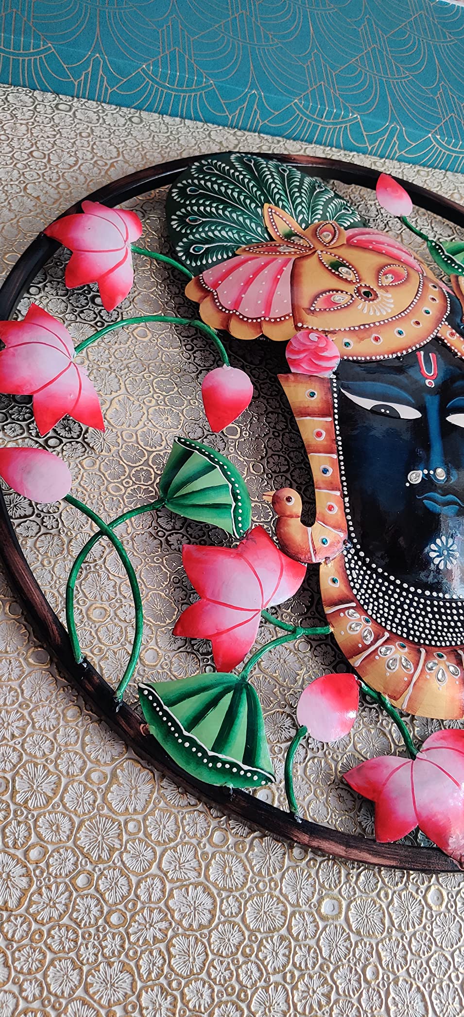 Buy Doli Art & Craft Metal Shreenathji Murti God Designer Wall Hanging ...