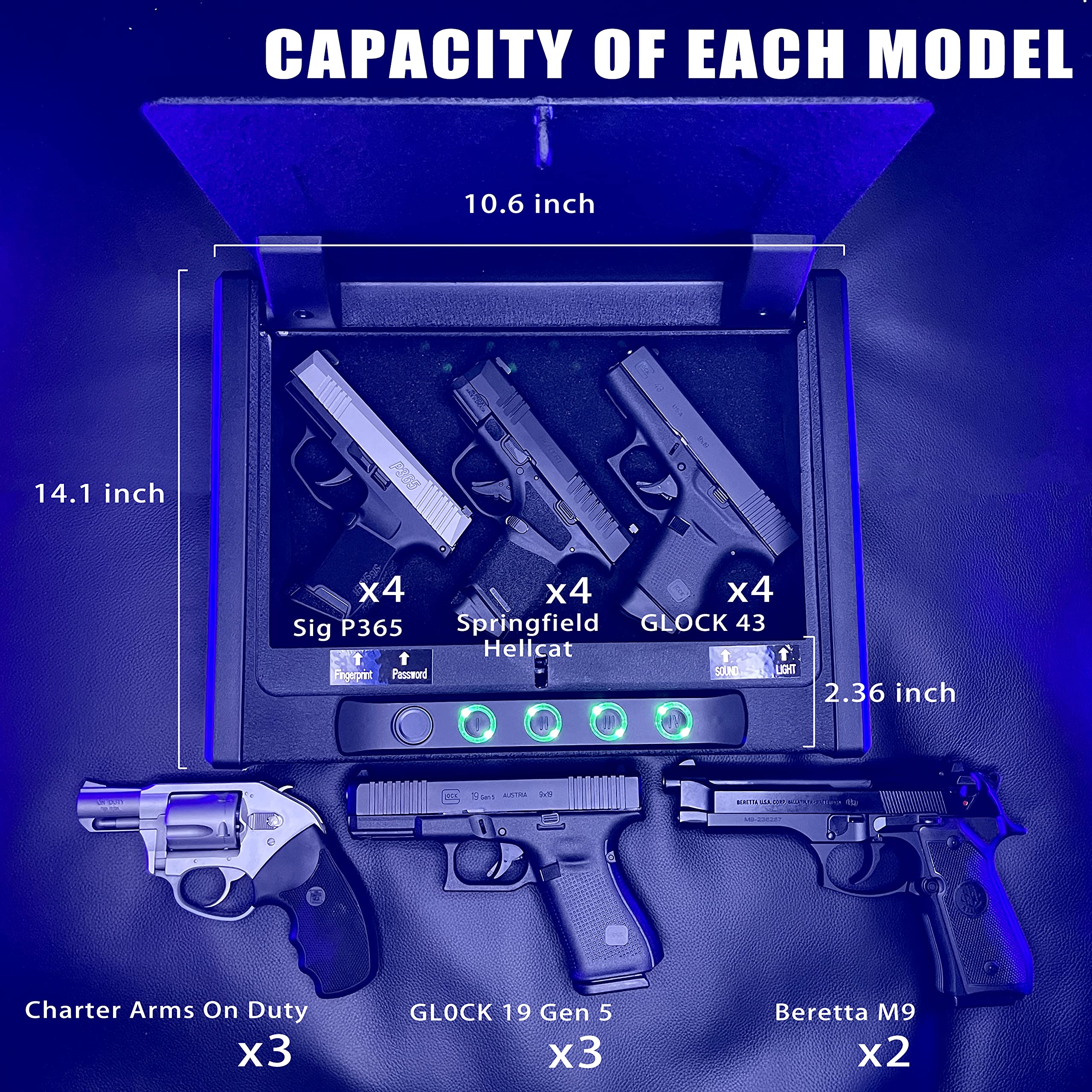 SOULYI Biometric Fingerprint Gun Safe For 4 Pistols Safe DOJ Certified soulyi-biometric-fingerprint-gun-safe-for-4-pistols-safe-doj-certified
