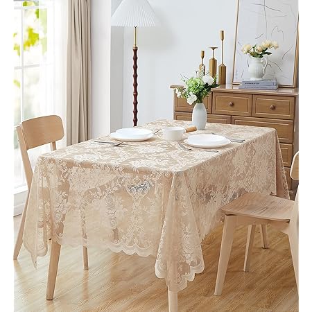 Amazon.com: TINWIN Purple Lace Tablecloth 60x120 Inch Rectangle Vintage ...