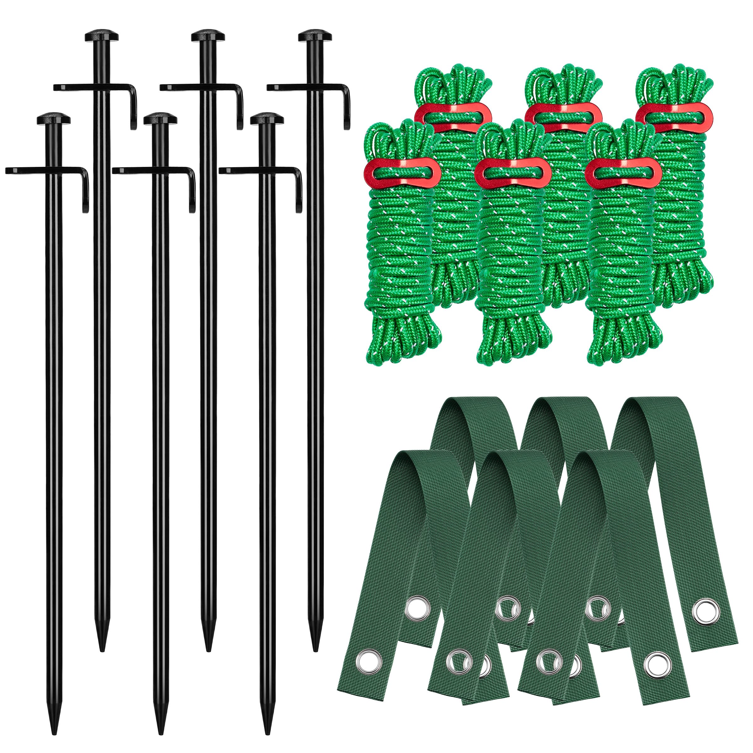 Amazon.com : Kingsyard Heavy Duty Tree Stake Kit, 6 Pcs 12 Inch Steel ...
