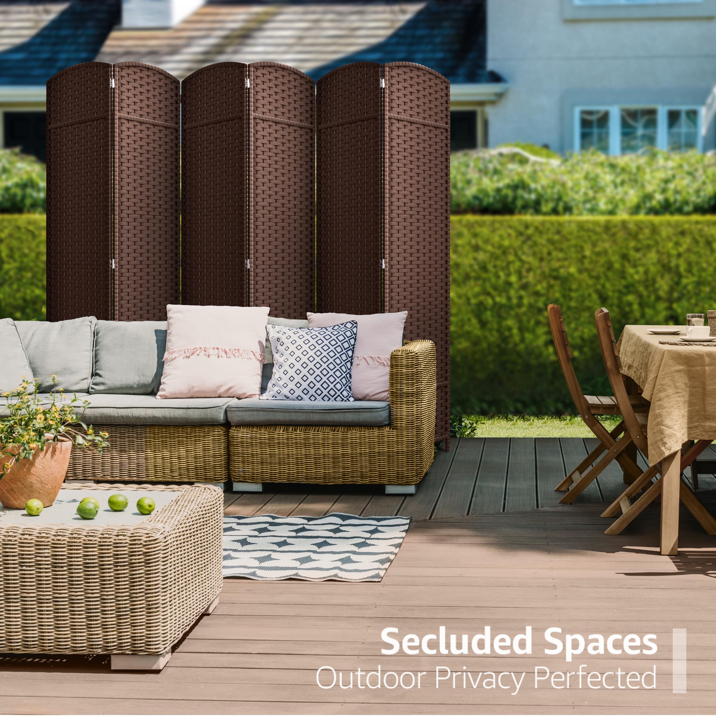 Snapklik.com : 6 Panel Room Divider 6 Ft. Tall - Privacy Screen, Extra ...