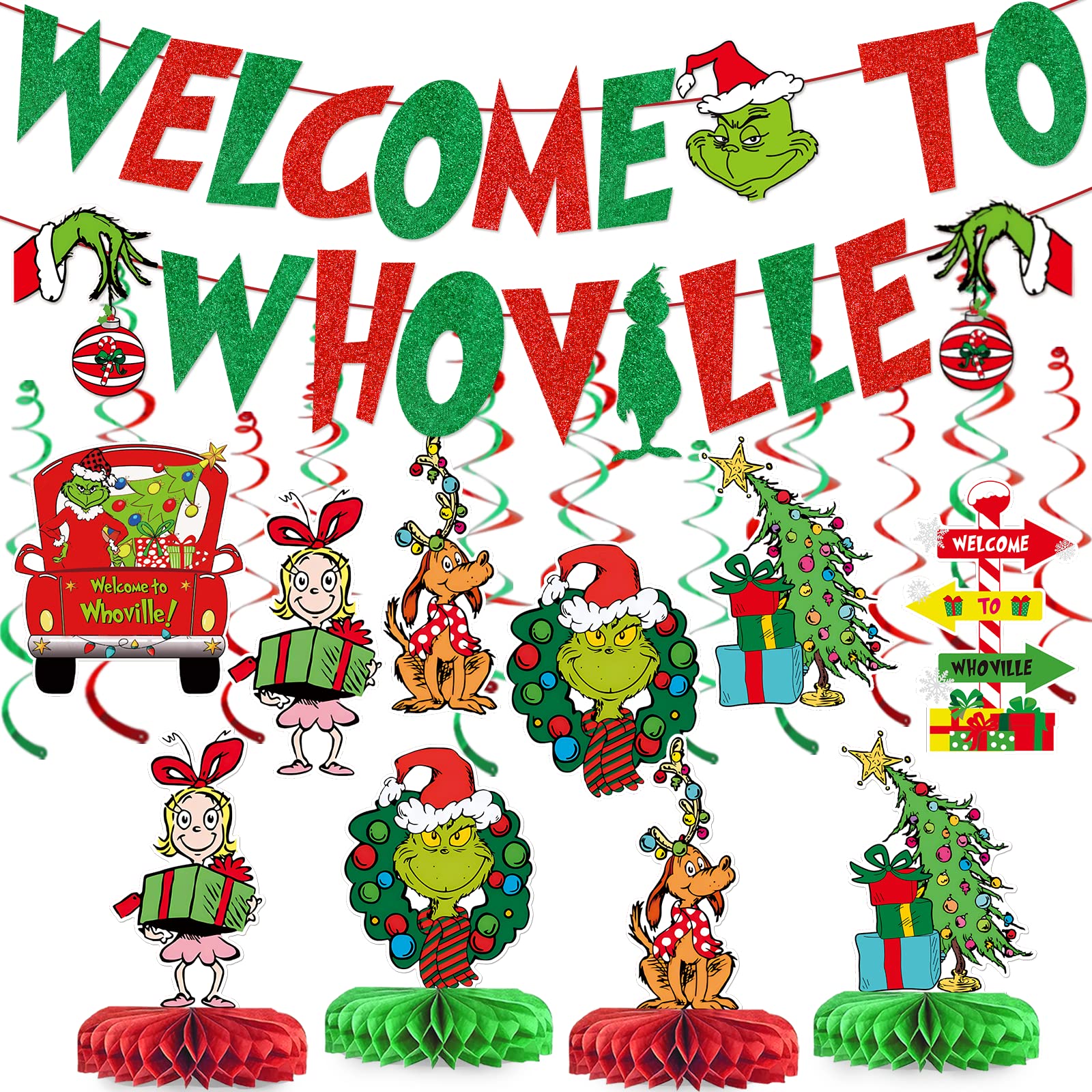 Grinch Decorations Welcome To Whoville Banner Grinch Whoville ...