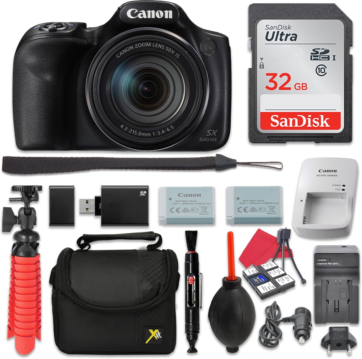 Amazon.com : Canon PowerShot SX540 Digital Camera 50x Optical Zoom ...