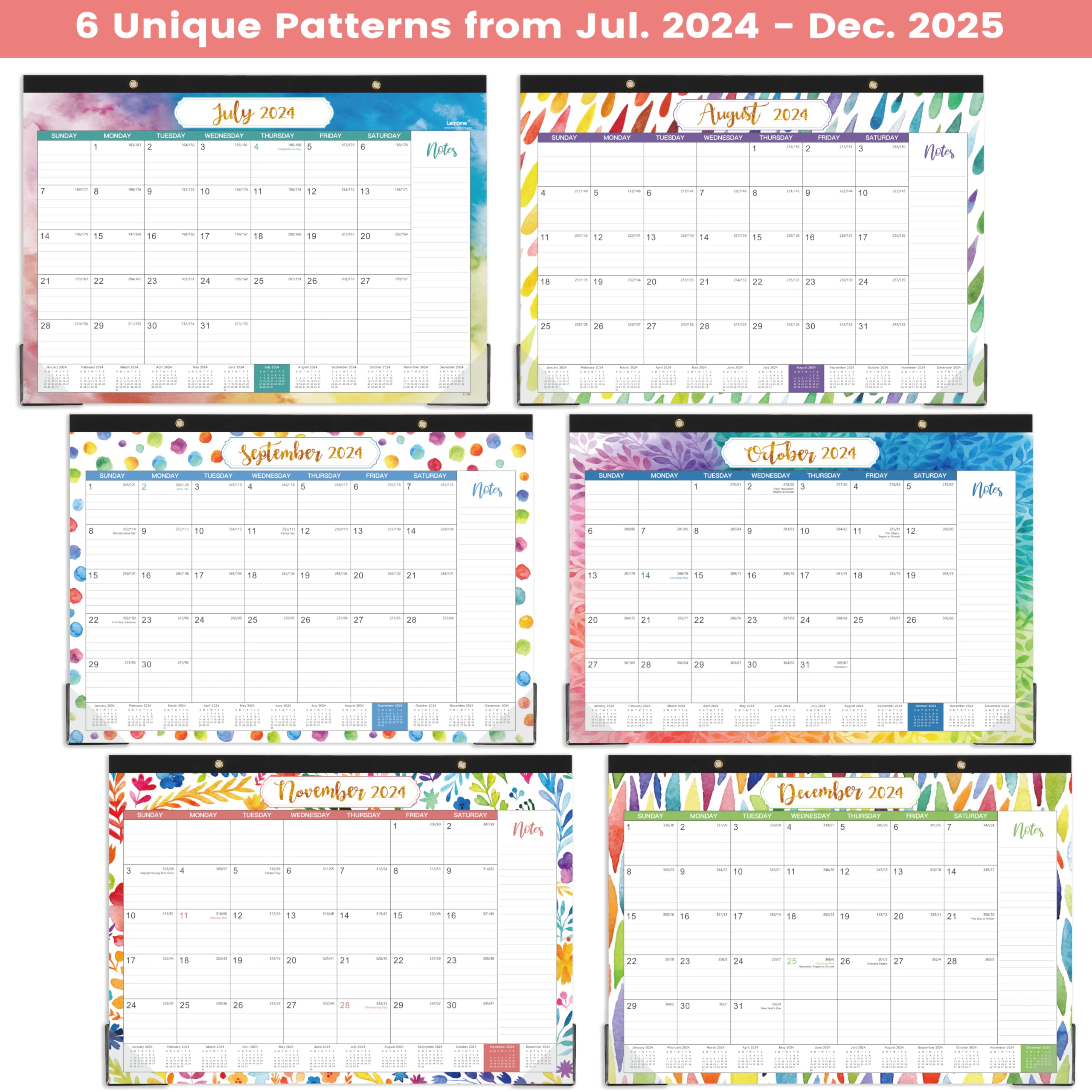 Snapklik.com : Desk Calendar 2024-2025 - 2024-2025 Calendar, 17 X 12 ...