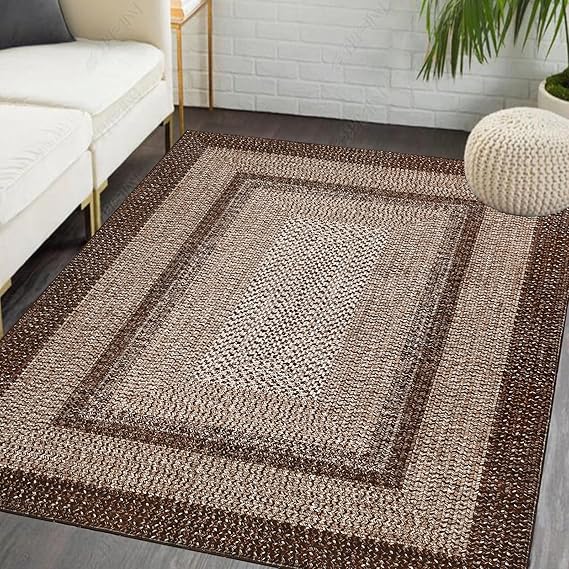 Amazon.com: RUGSREAL Large Bedroom Rug 6x9 Machine Washable Rug Braided ...