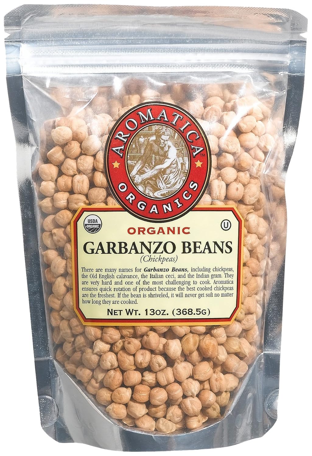 Amazon.com : Aromatica Organics Garbanzo Beans, 13.0-Ounce Bags (Pack ...