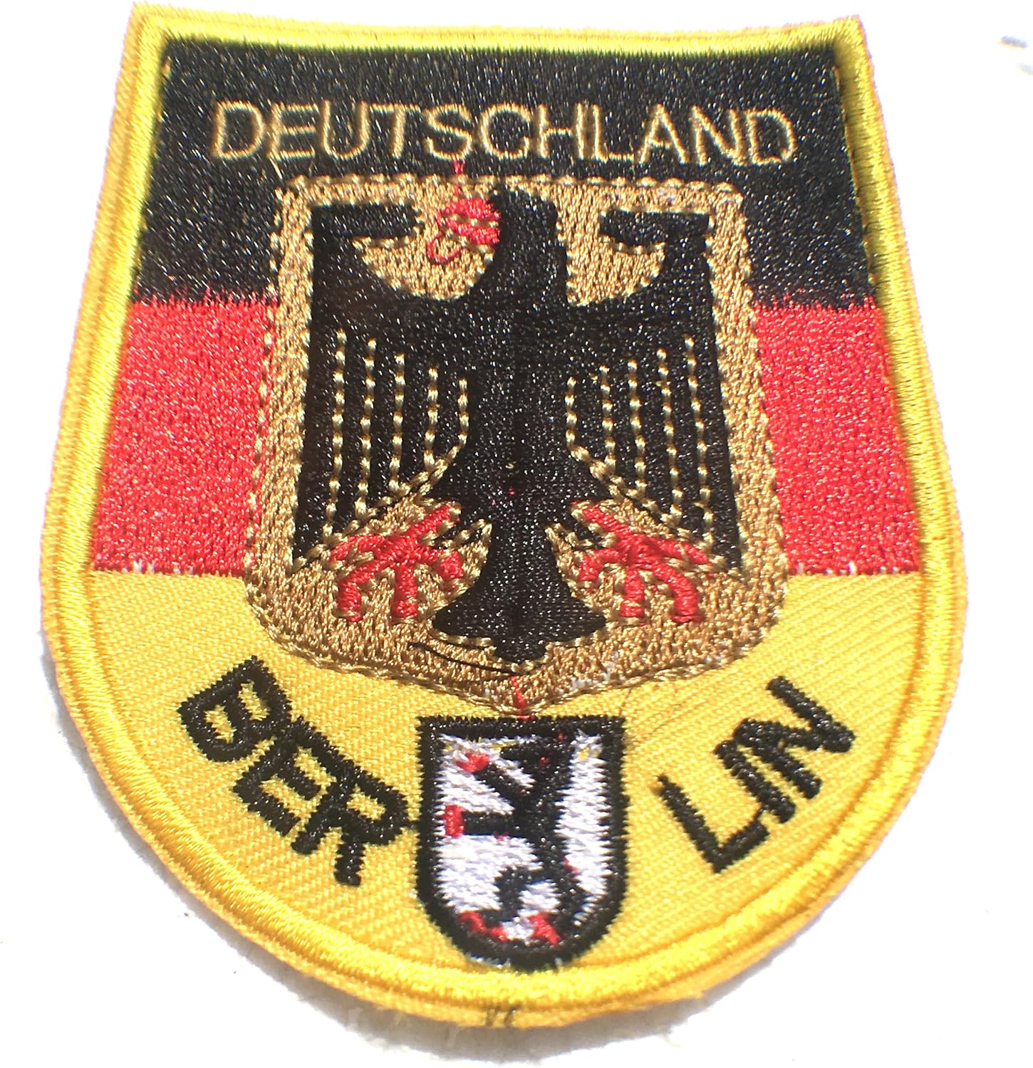 Amazon.com: DEUTSCHLAND BERLIN 3X3.5 IRON ON PATCH German flag patch