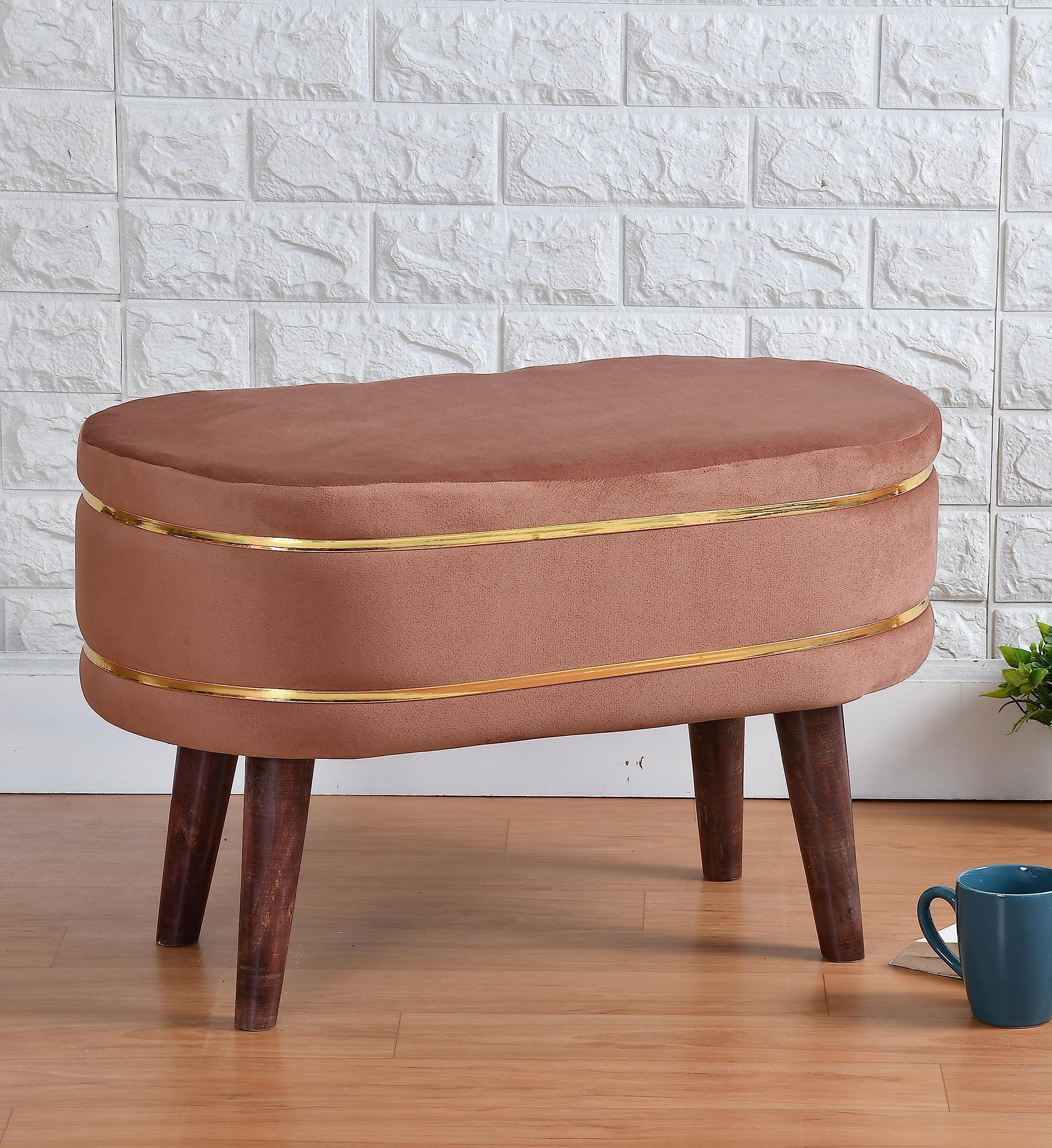 Homeaccex Ottoman Pouffe Bench Stool for Living Room Side Sitting ...