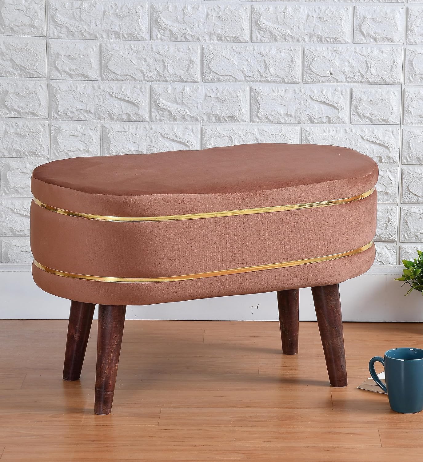 Homeaccex Ottoman Pouffe Bench Stool for Living Room Side Sitting ...